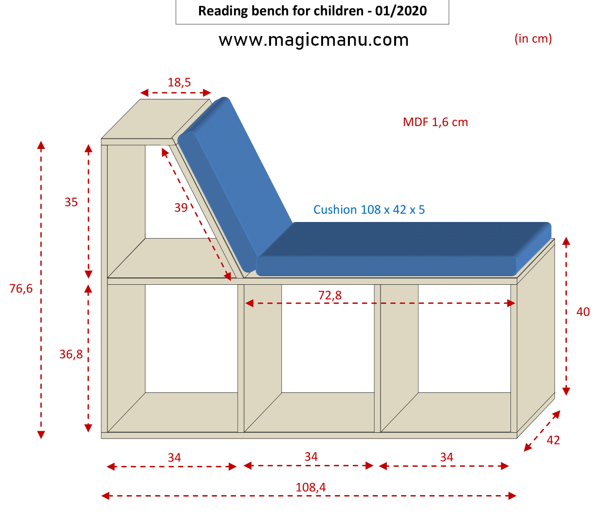 Making a Reading Bench for Children : 6 Steps (with Pictures ...