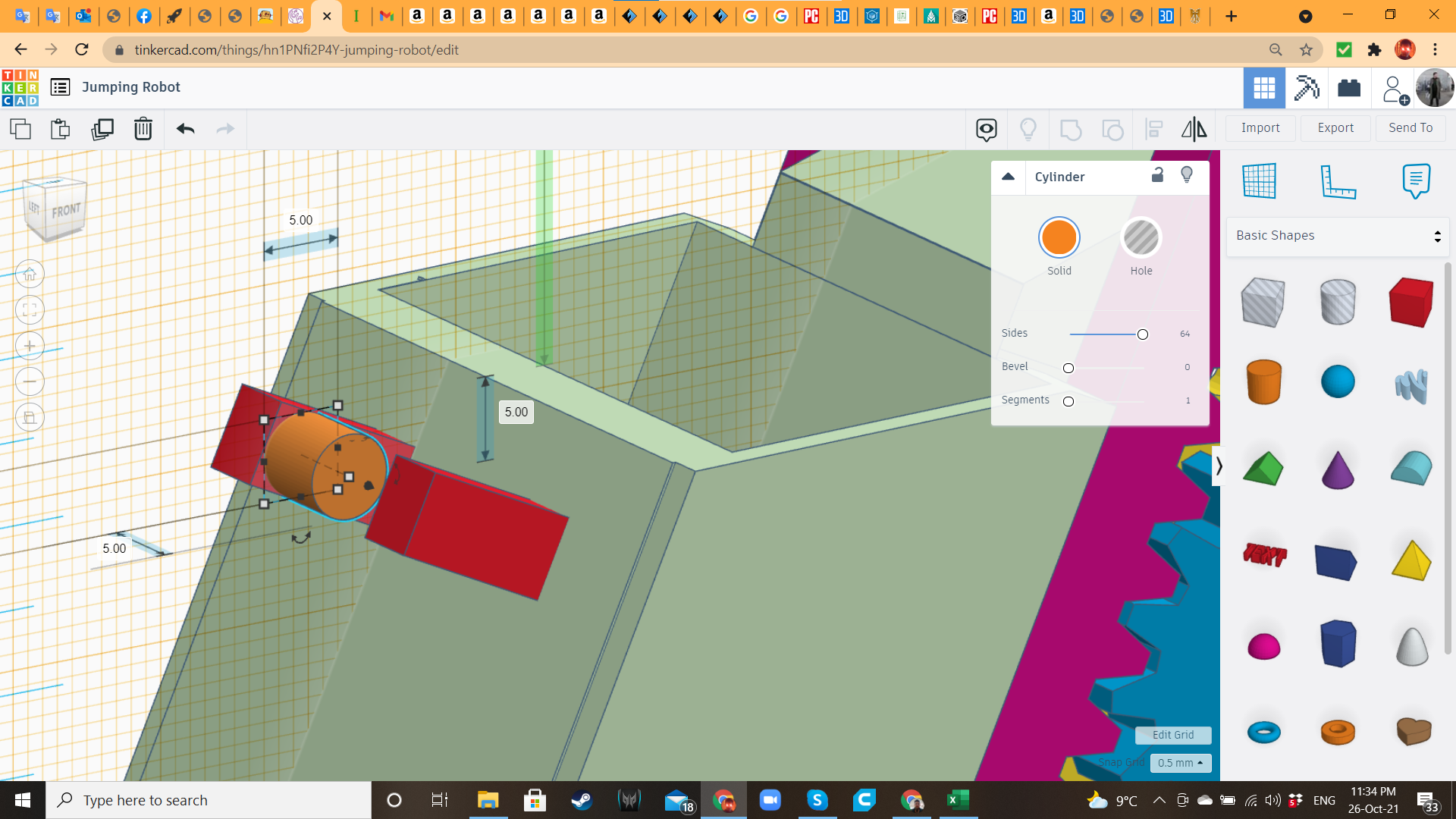 Tinkercad Robotics for School: Gerbil, the Jumping Robot! : 18 Steps ...