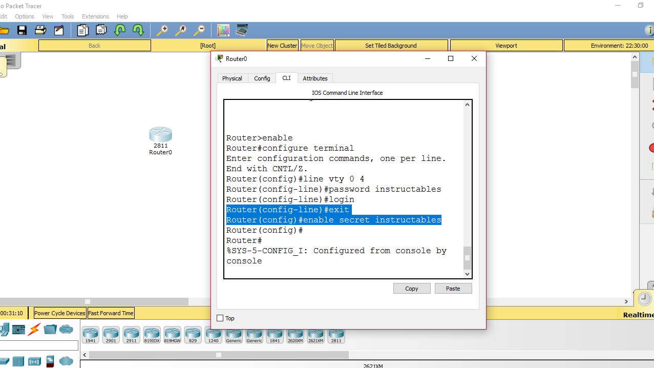 Configure Password for Devices in Cisco Packet Tracer : 8 Steps ...