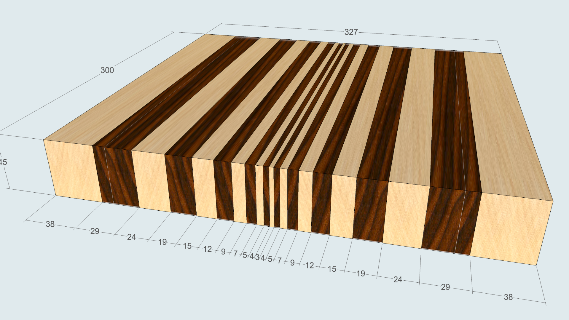 Making a 3D End Grain Cutting Board #1 : 7 Steps (with Pictures ...