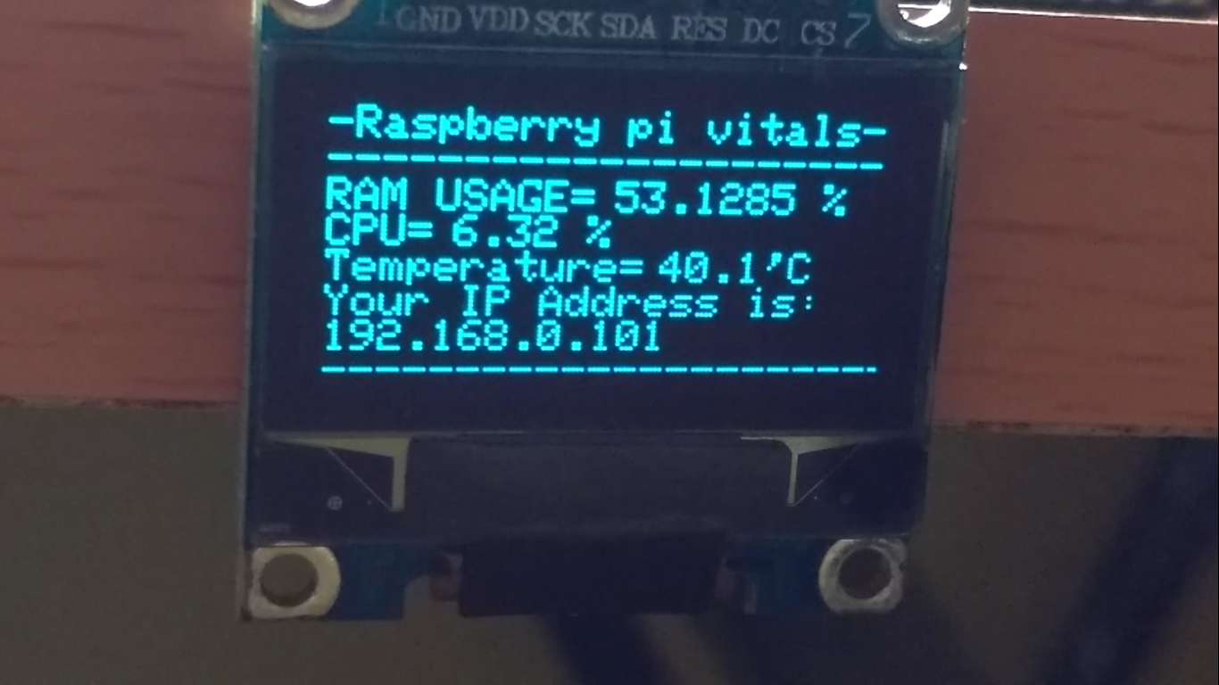 Raspberry Pi Vital Monitor Via OLED : 8 Steps (with Pictures) - Instructables