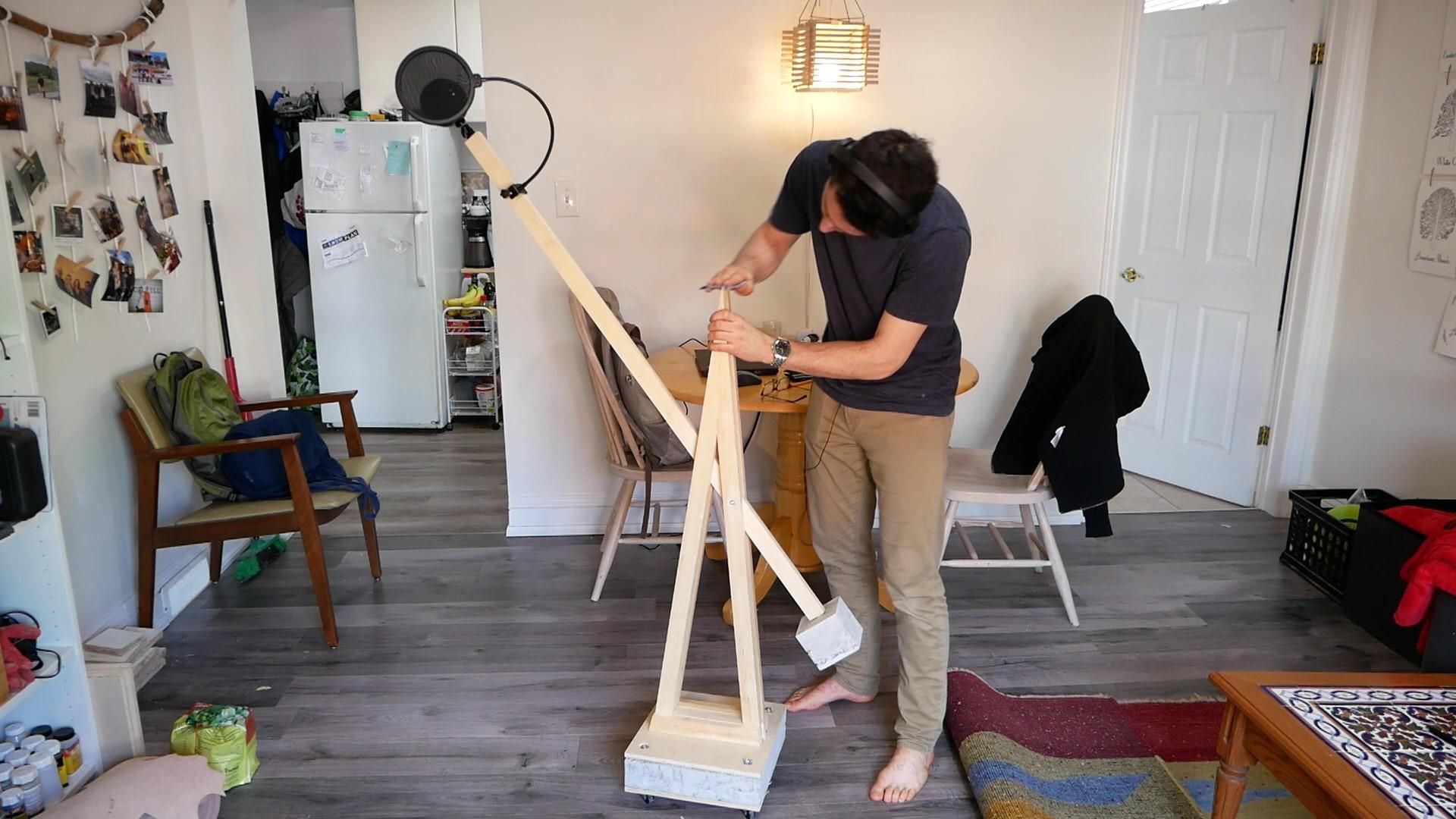 Concrete & Wood Counterweighted Mic Stand : 12 Steps (with Pictures ...