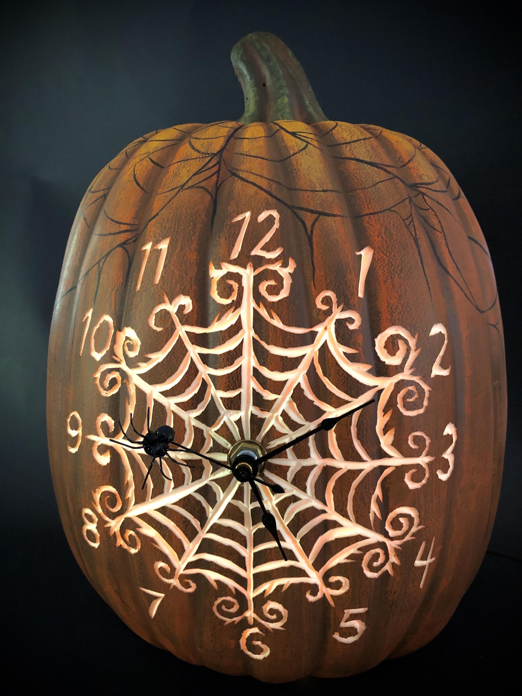 Pumpkin Spider Web Clock : 6 Steps (with Pictures) - Instructables