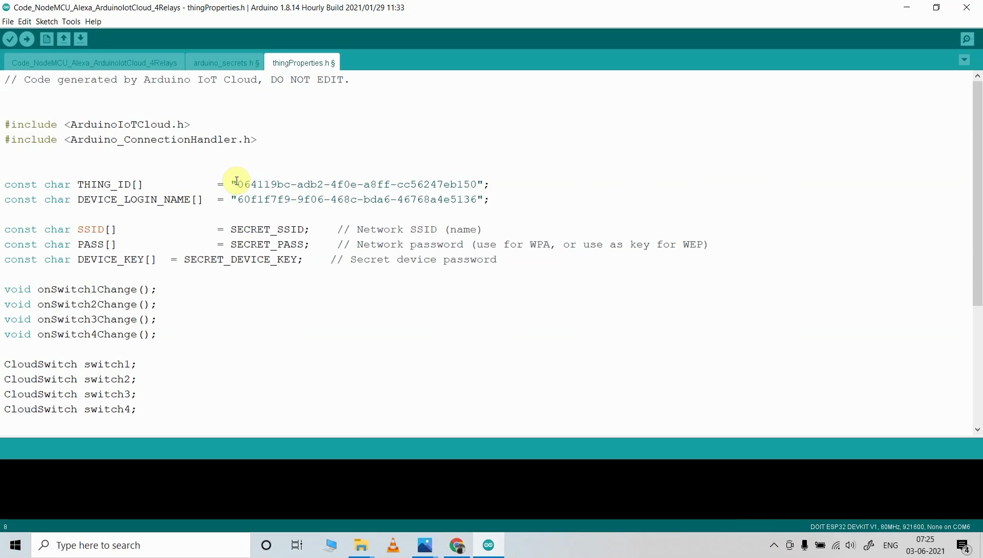Arduino IoT Cloud ESP8266 NodeMCU Alexa Home Automation System | IoT ...