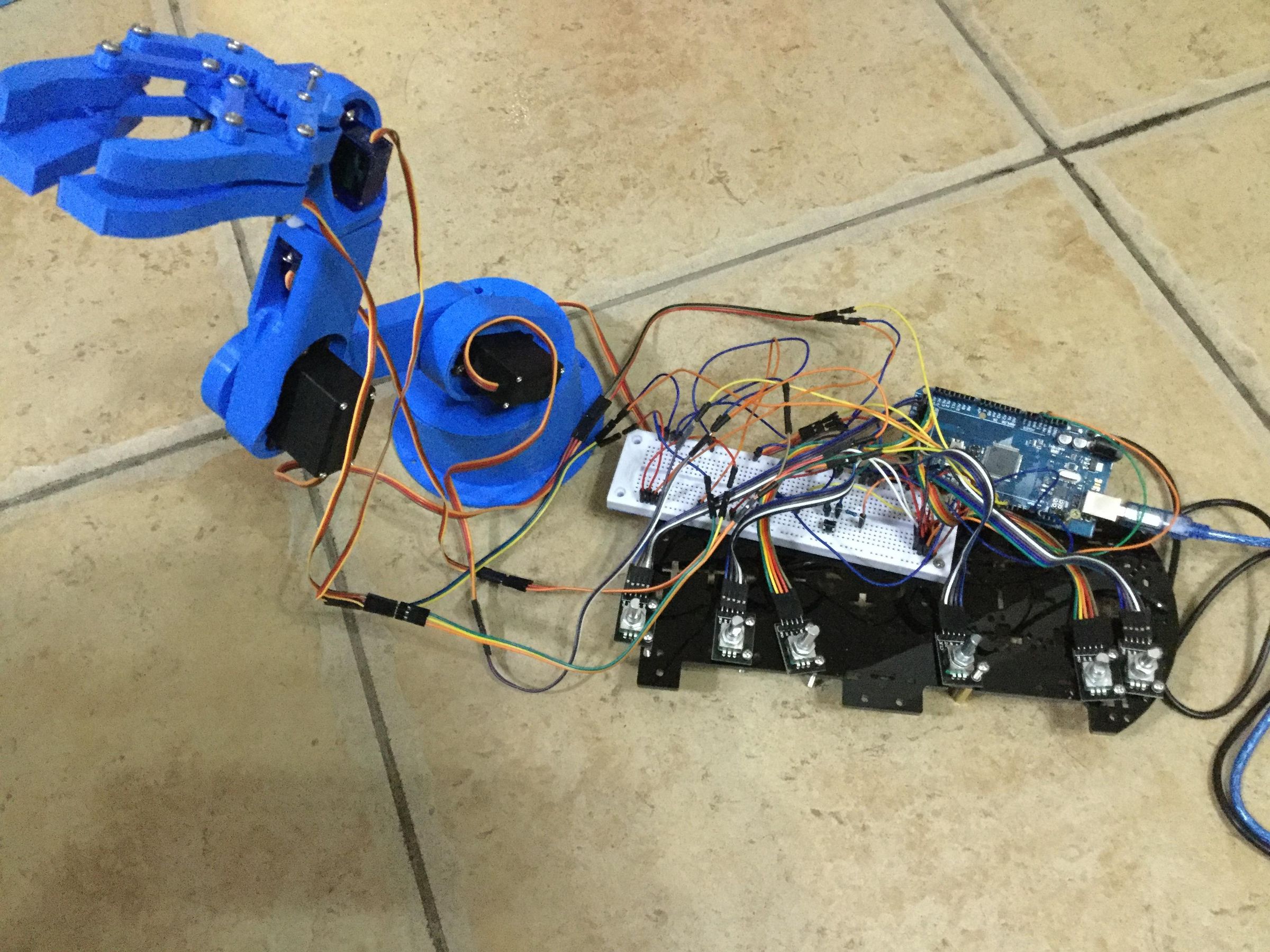 Rotary Encoder Controlled Robot Arm : 6 Steps - Instructables