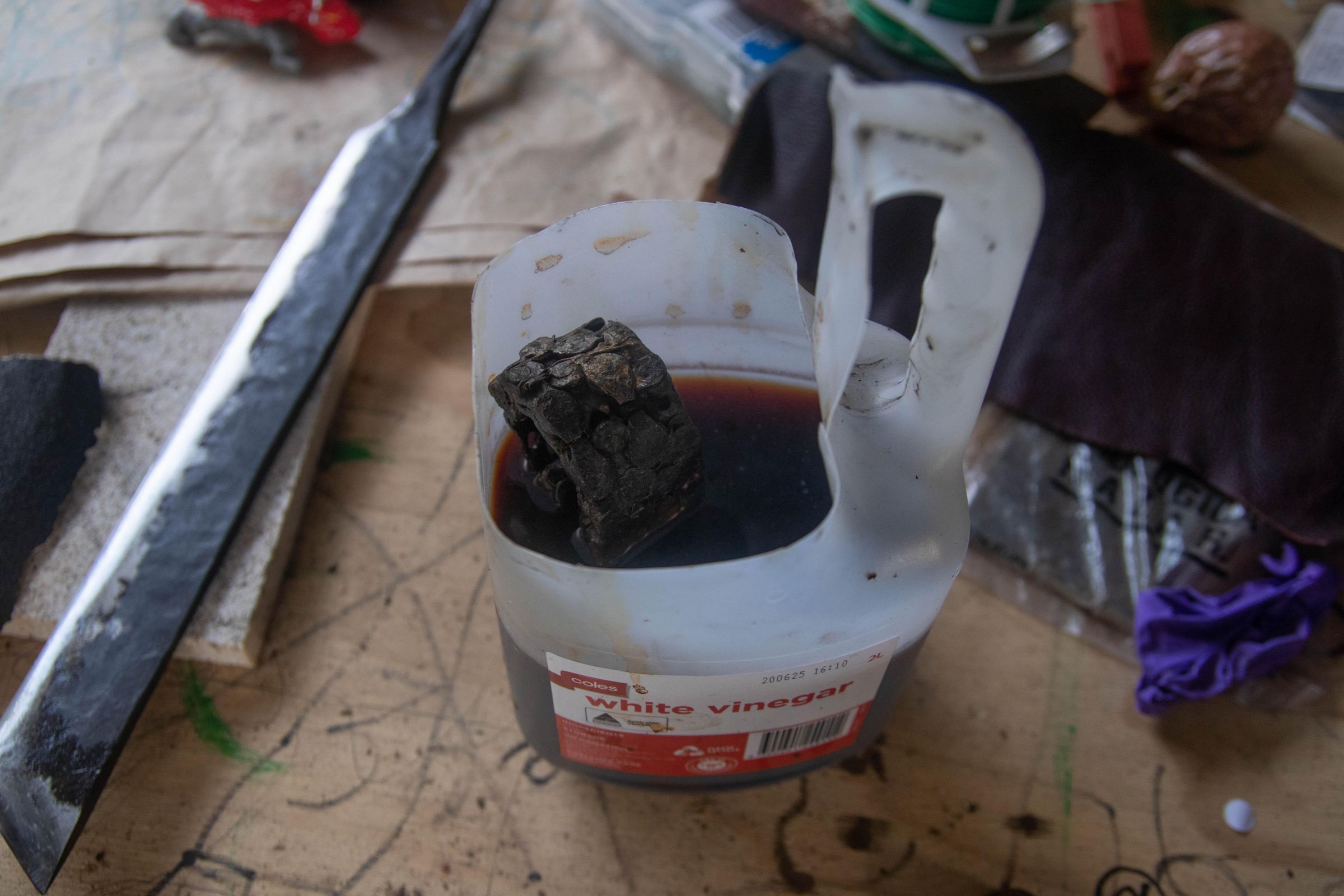 Axe Made From Bike Chain and an Old Rasp. Aka: Mad Maxe! : 13 Steps ...