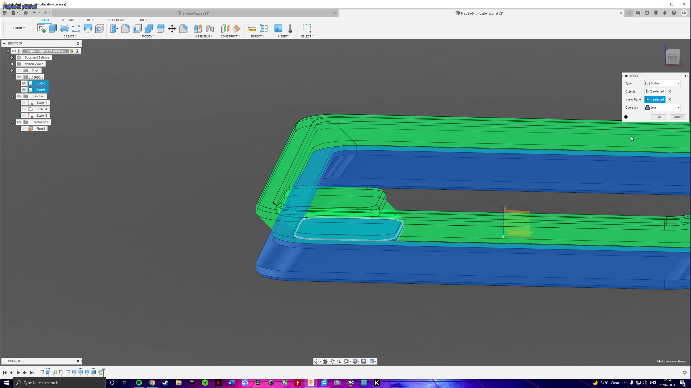 Map Sliding Puzzle 3D Printed - Fusion 360 : 28 Steps (with Pictures ...