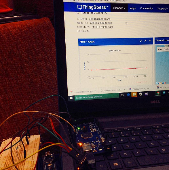 Distant Weather Monitoring Using Arduino and ESP8266 : 5 Steps - Instructables