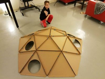 Geodesic Dome From Laser-Cut Cardboard : 4 Steps (with Pictures ...