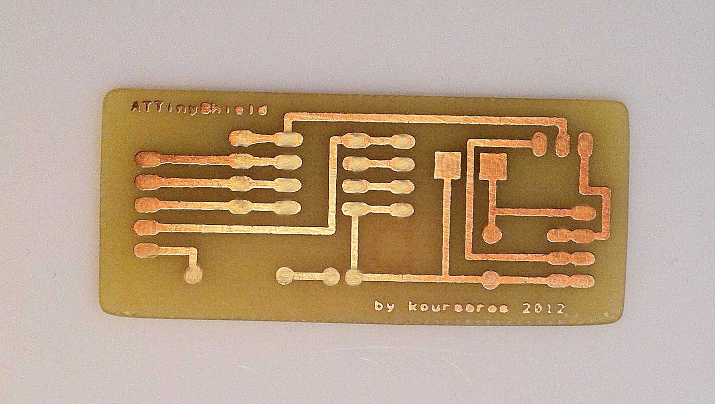 Arduino ATtiny85 Programmer Shield on PCB [ATtinyShield] : 9 Steps ...