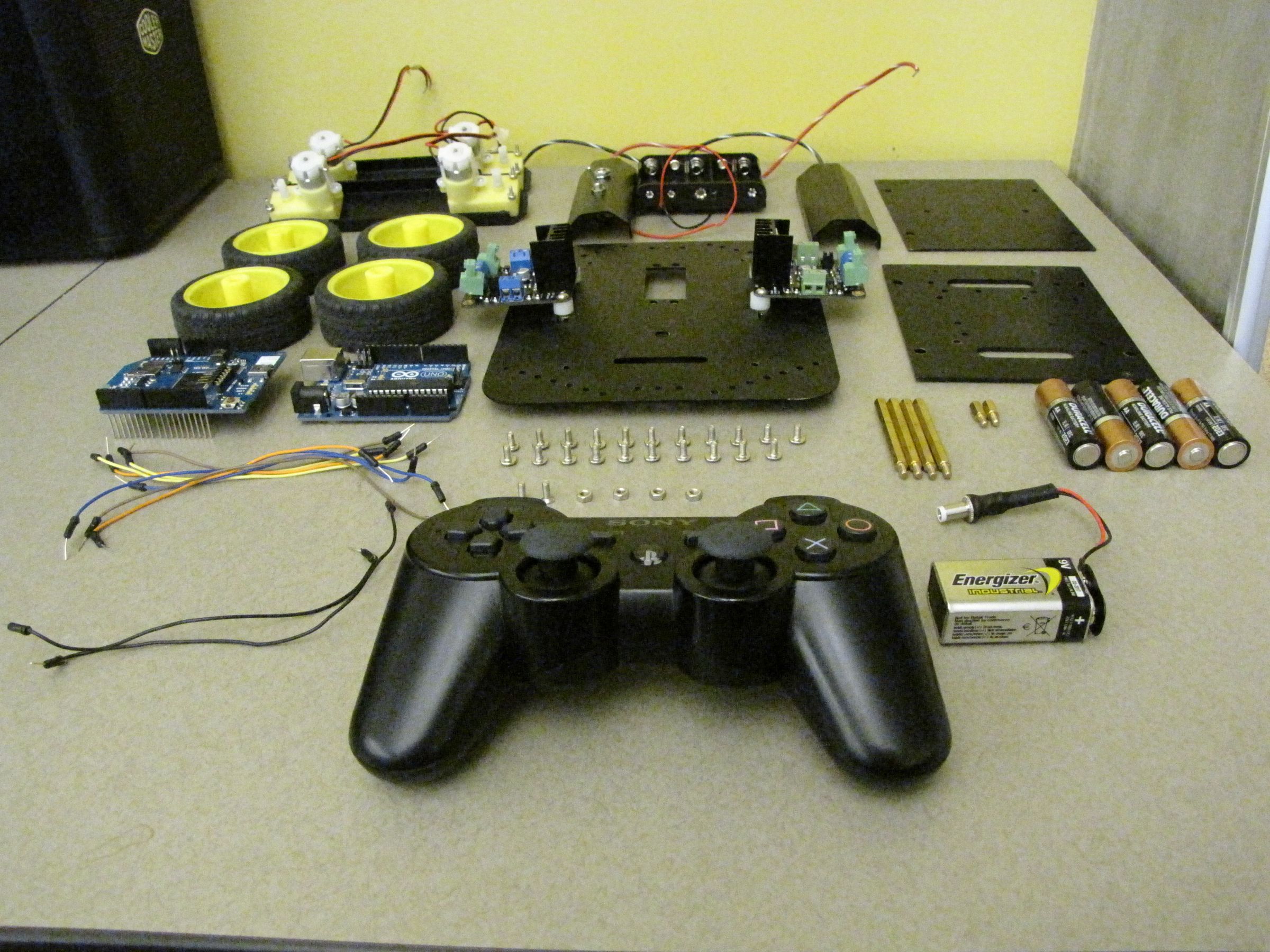 Robot Driven by PS3 Controller Through Arduino and Wifi Shield : 16 ...