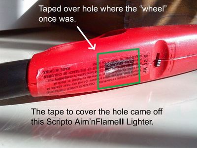 Scripto Aim'n Flame Lighter - Trigger Wheel Lock Removal : 7 Steps ...