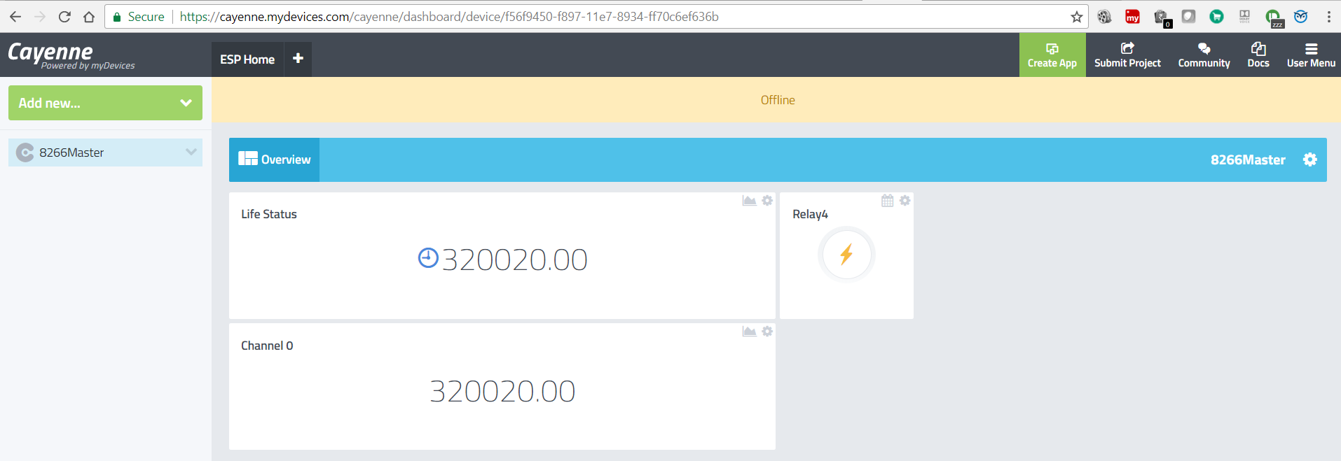Platform IoT Cayenne Mydevices & ESP8266 12E NodeMCU : 4 Steps ...