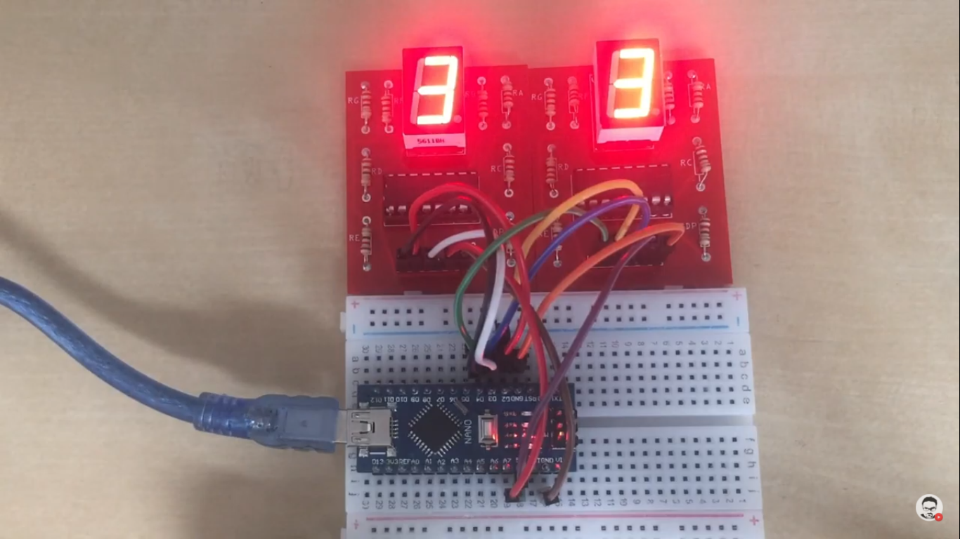 How to Use 74HC595 Shift Register With Arduino. Building Custom 7 Segment 1 Digit Display Module ...