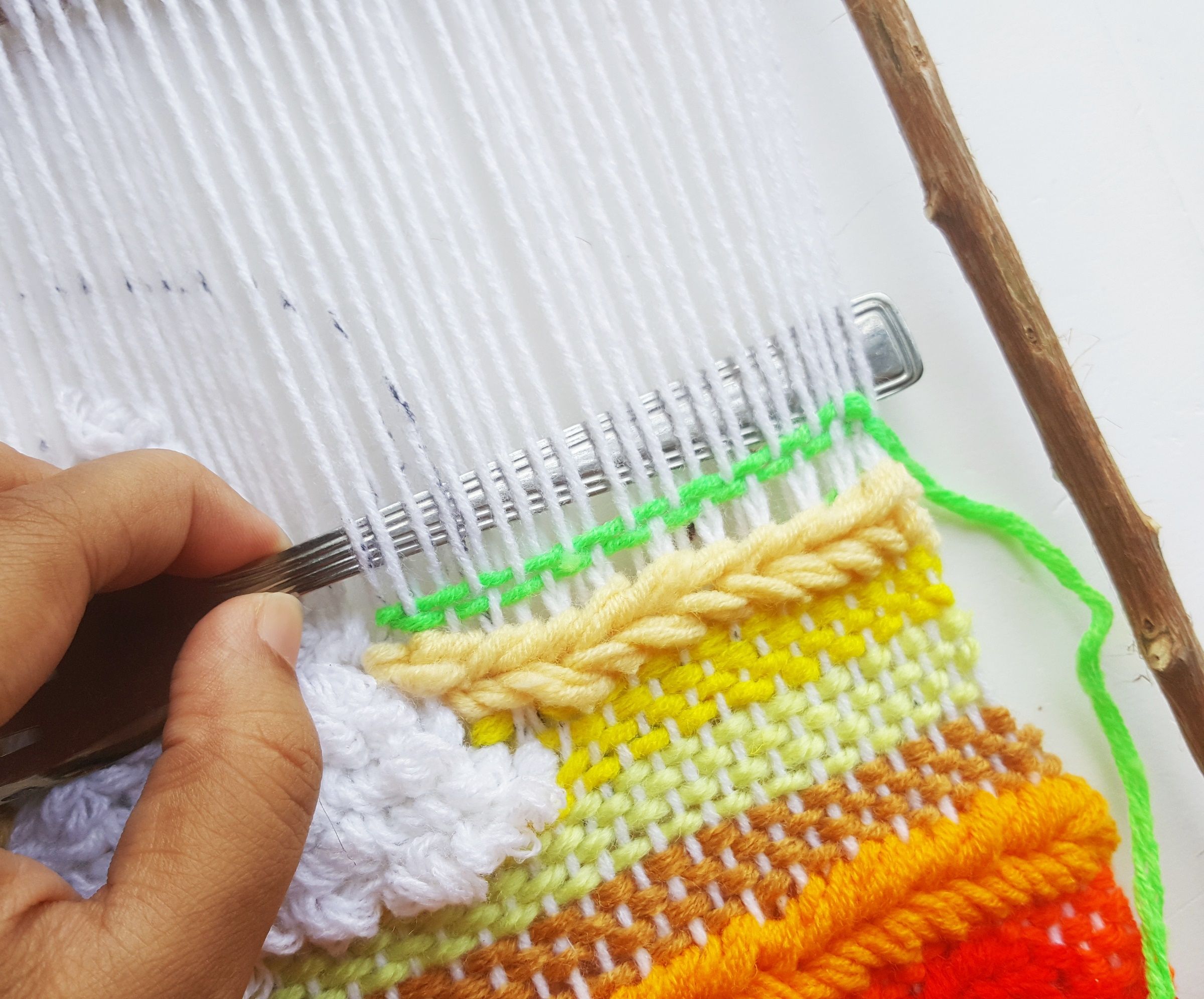 DIY Tapestry Weaving on Twig Frame : 11 Steps (with Pictures ...