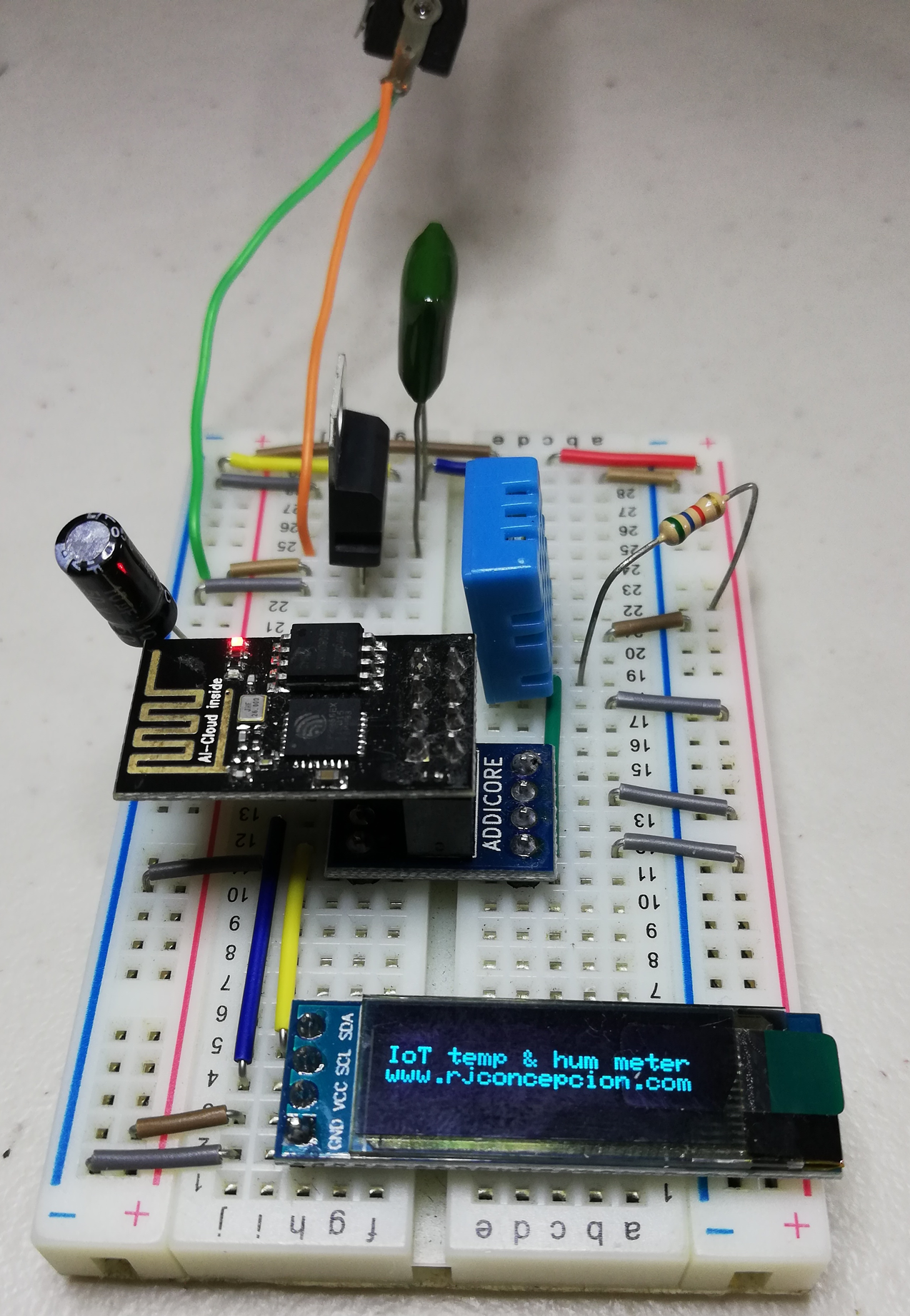 IoT Temperature & Humidity Meter With OLED Screen : 5 Steps (with ...