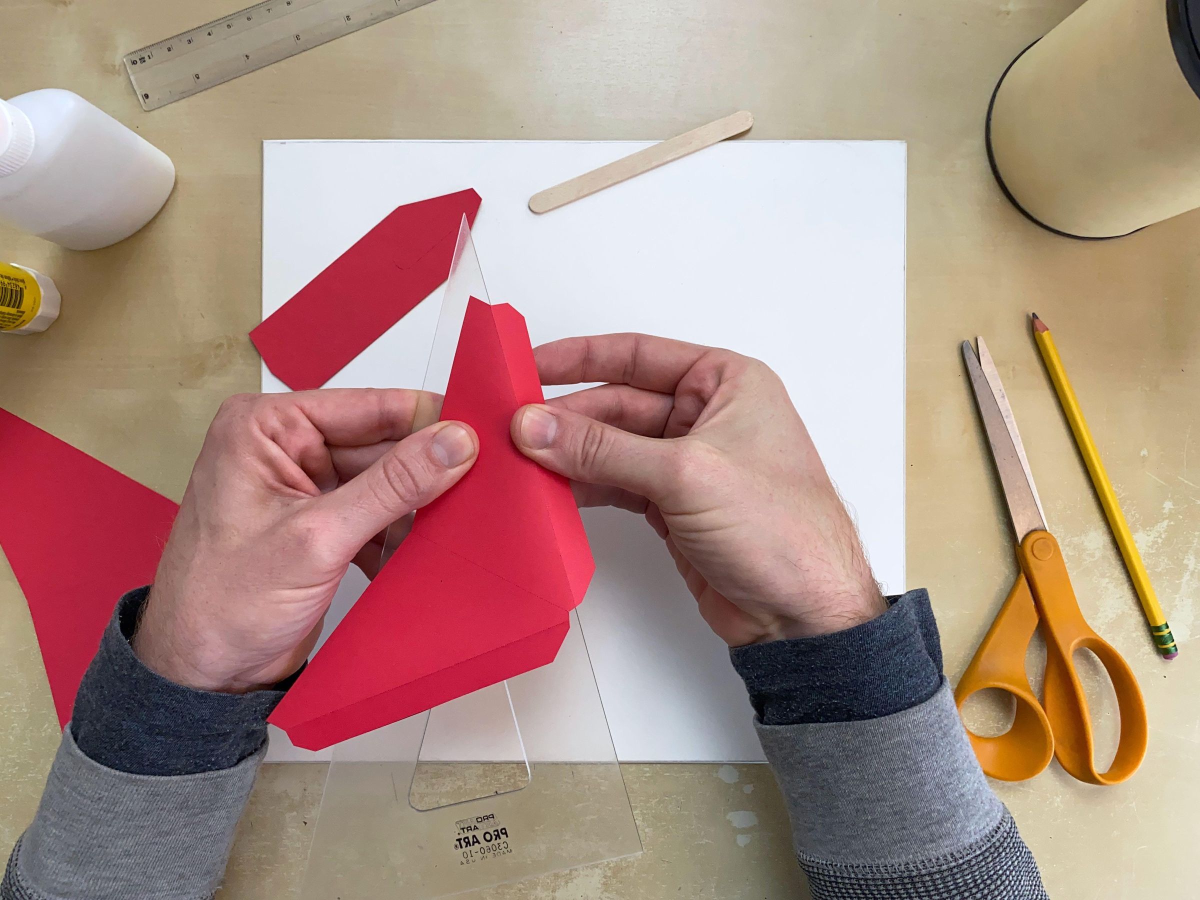Interceptor Jet Card Stock Airplane : 7 Steps (with Pictures ...