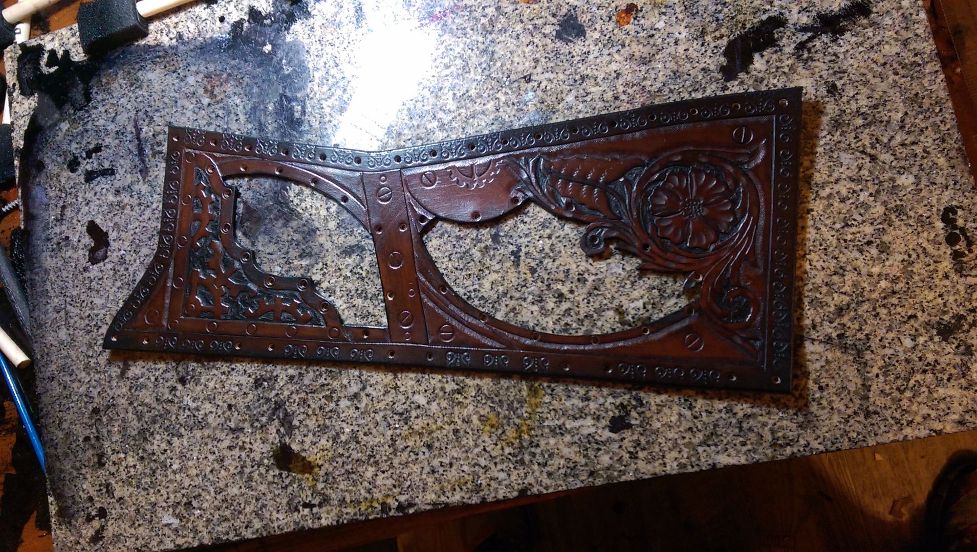 Handmade Steampunk Leather Corset With Brass Inlays and Custom Tooling ...