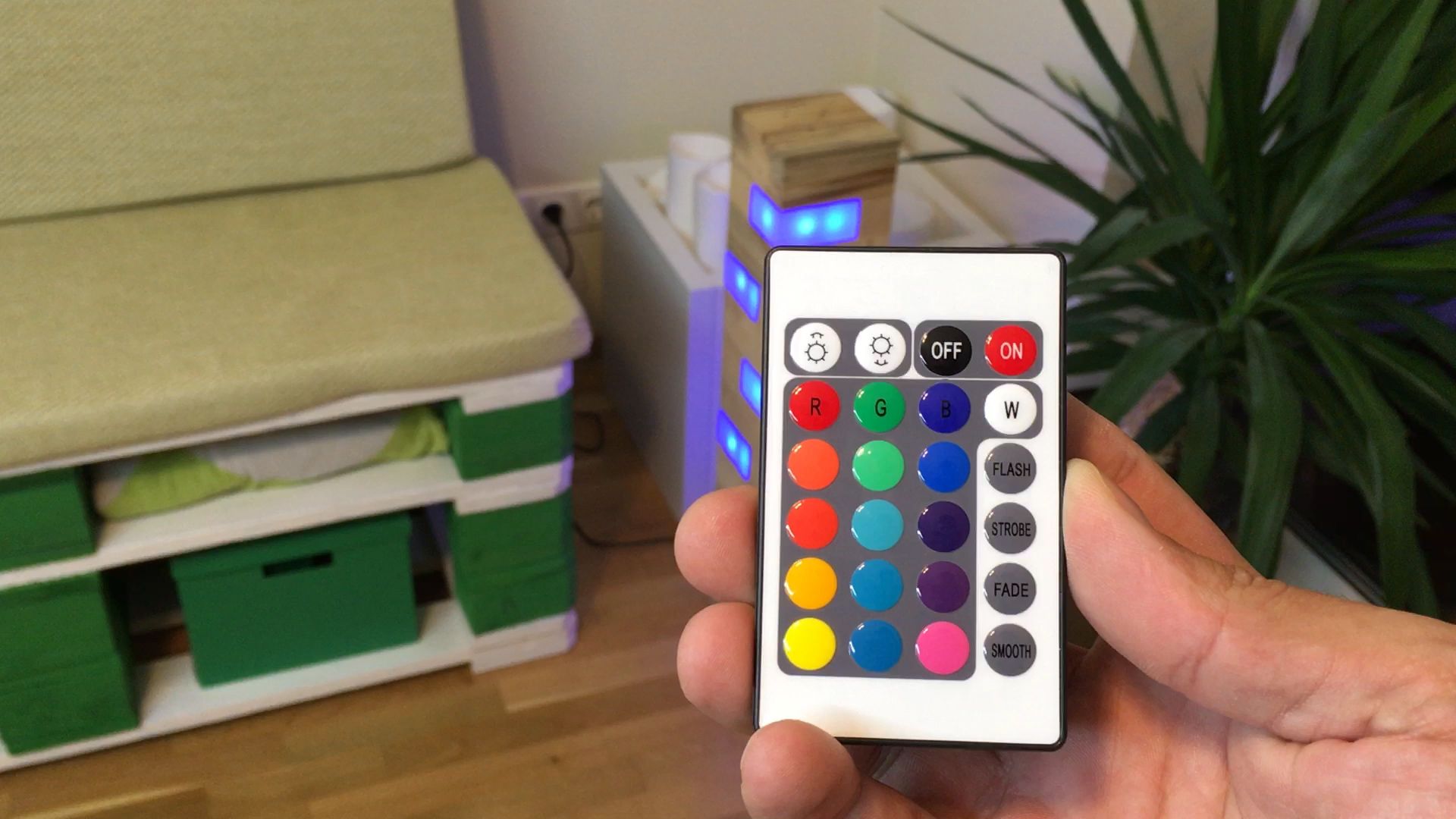 Colored LED Lamp From Pallet Wood Blocks : 10 Steps (with Pictures ...