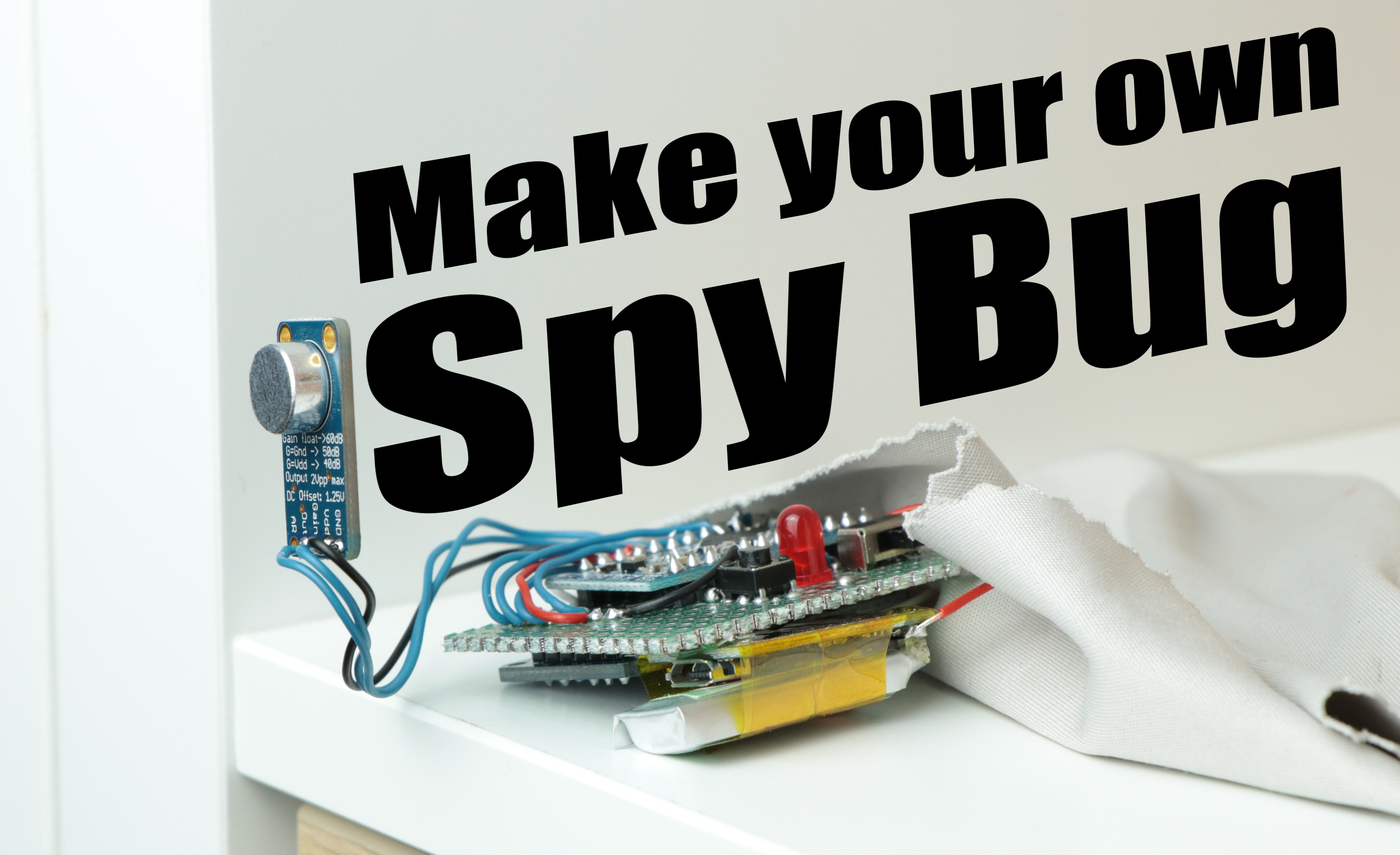 Make Your Own Spy Bug (Arduino Voice Recorder) : 5 Steps (with Pictures ...
