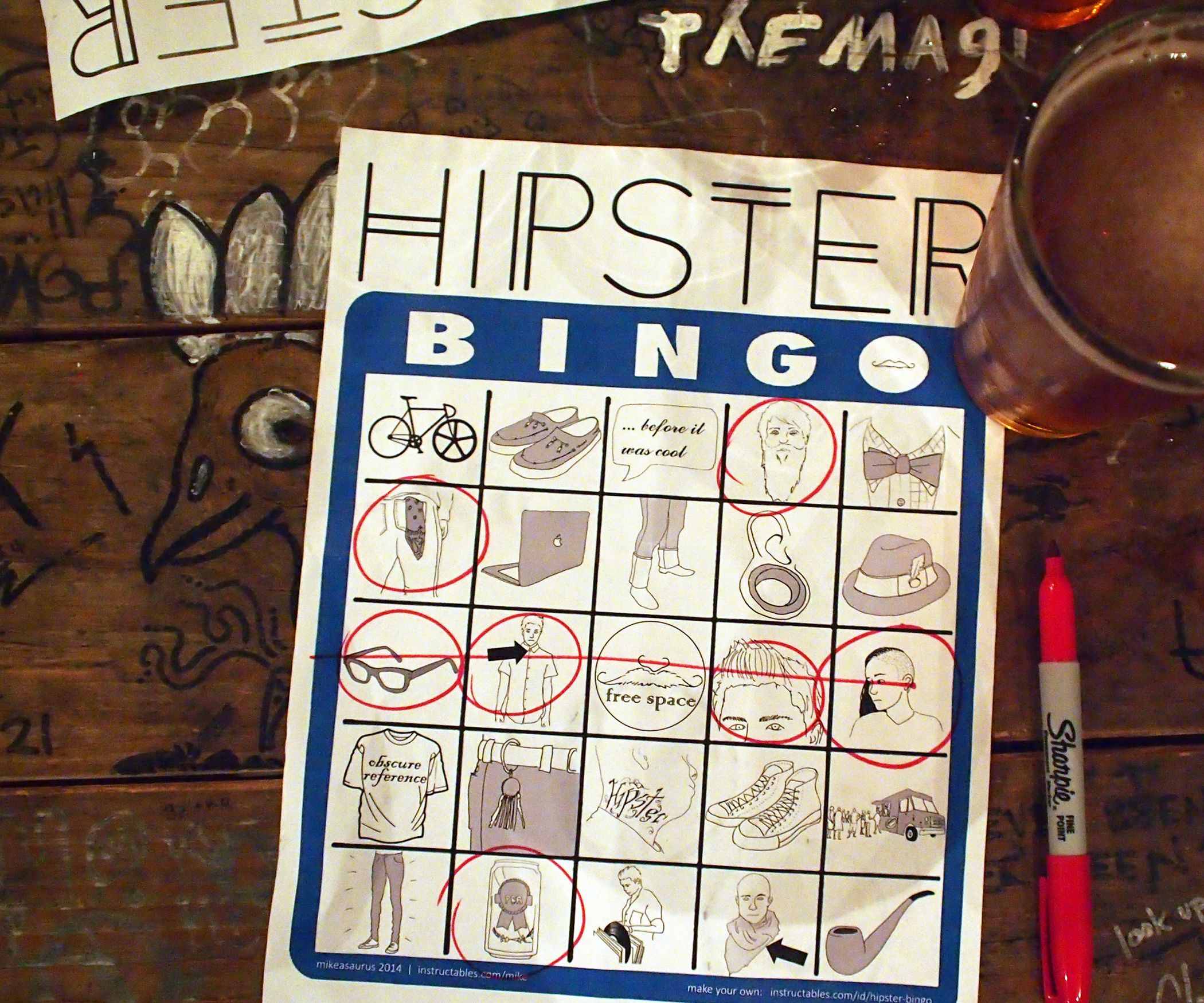 Hipster Bingo : 4 Steps (with Pictures) - Instructables