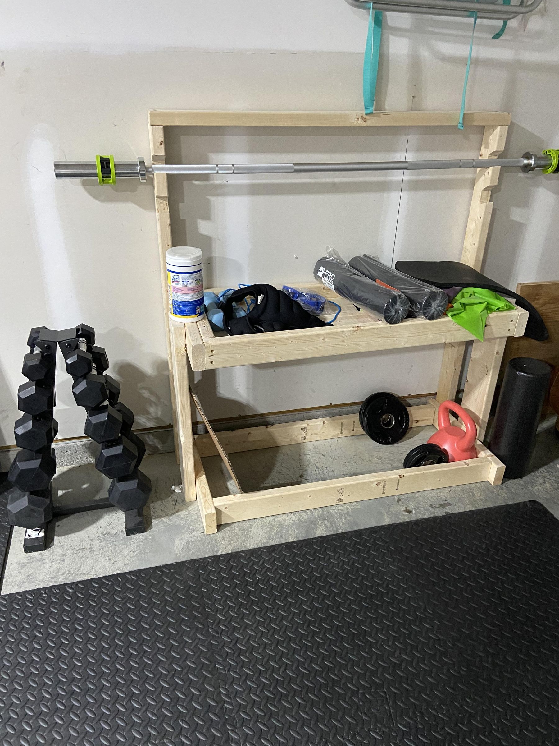 DIY Weight and Barbell Storage Rack : 4 Steps (with Pictures ...