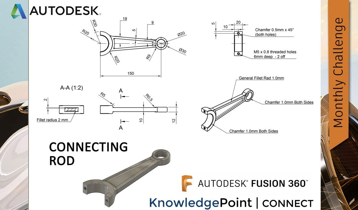 Creating a Connecting Rod in Fusion 360 : 5 Steps (with Pictures ...