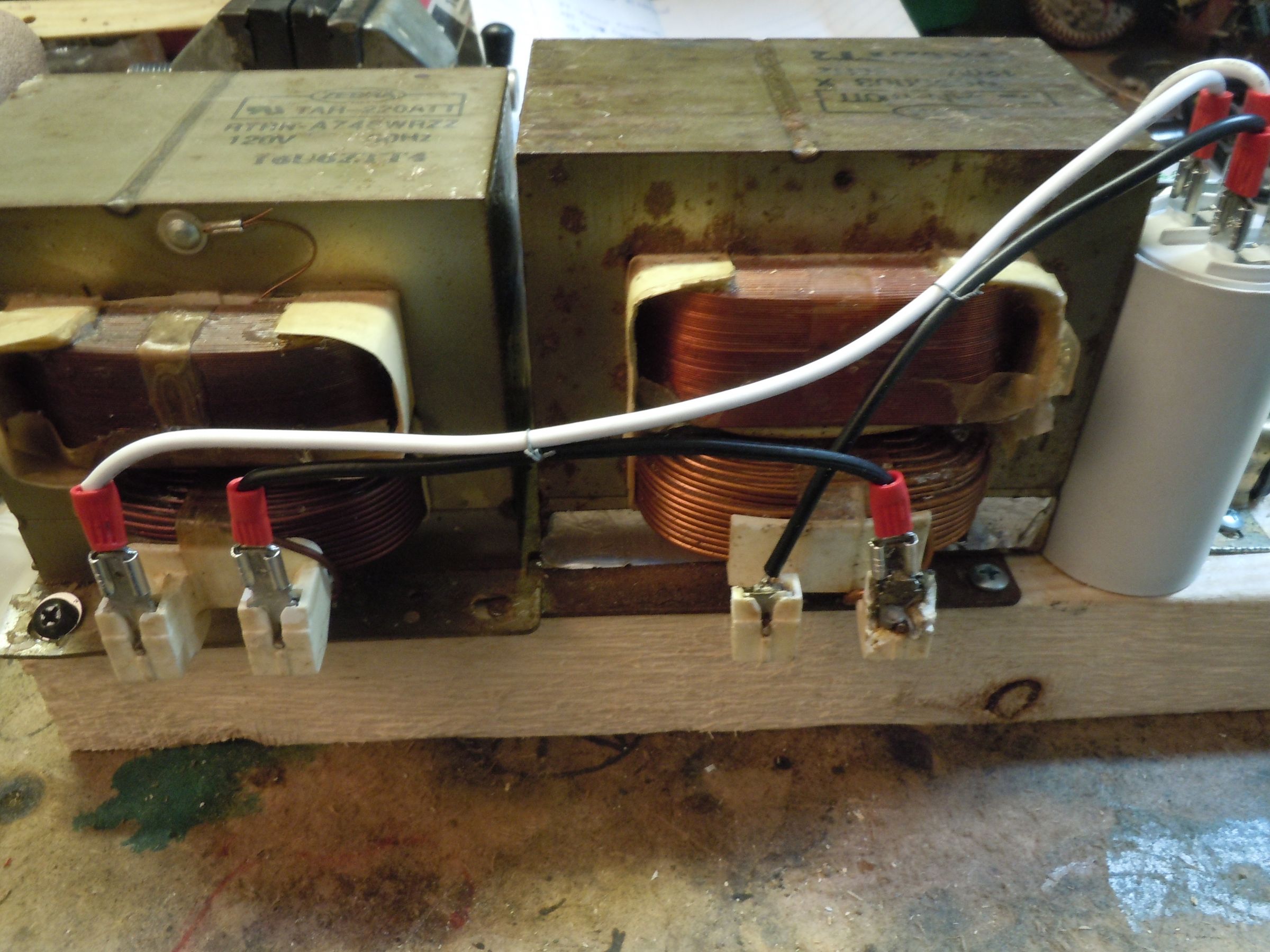 Make a 240V MOT High Voltage Power Supply With 120V Transformers : 6 ...