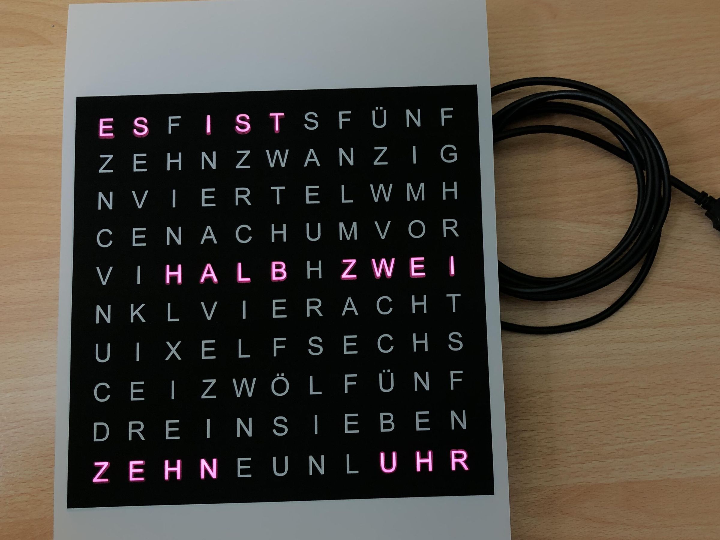 Lazy Words - Single LED Strip Word Clocks : 7 Steps (with Pictures ...