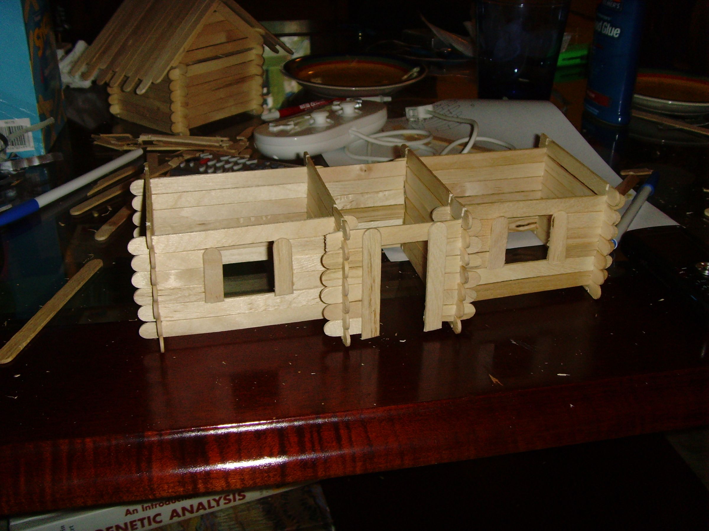 Craft Stick Log Cabin - Instructables