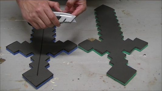 How to Make a Minecraft Sword From EVA Foam : 7 Steps (with Pictures ...
