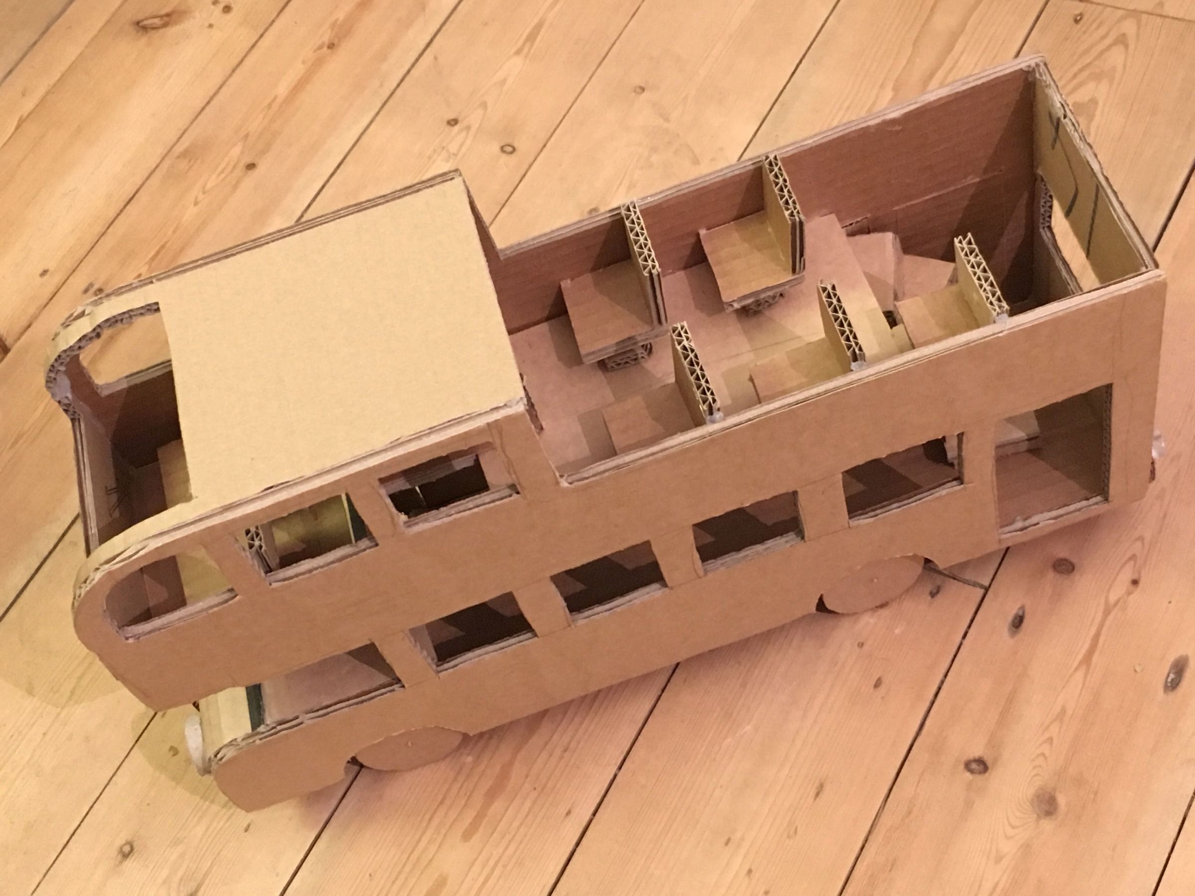 Cardboard Box Bus - for a Toy Ride : 16 Steps (with Pictures ...