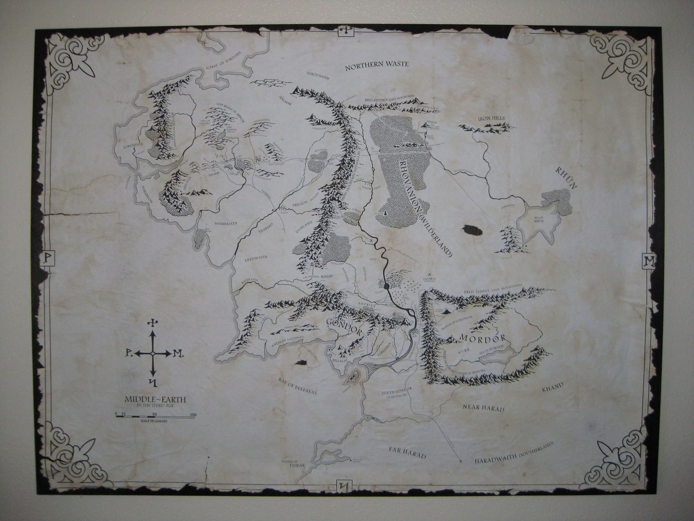 Aged Map of Middle Earth : 5 Steps (with Pictures) - Instructables