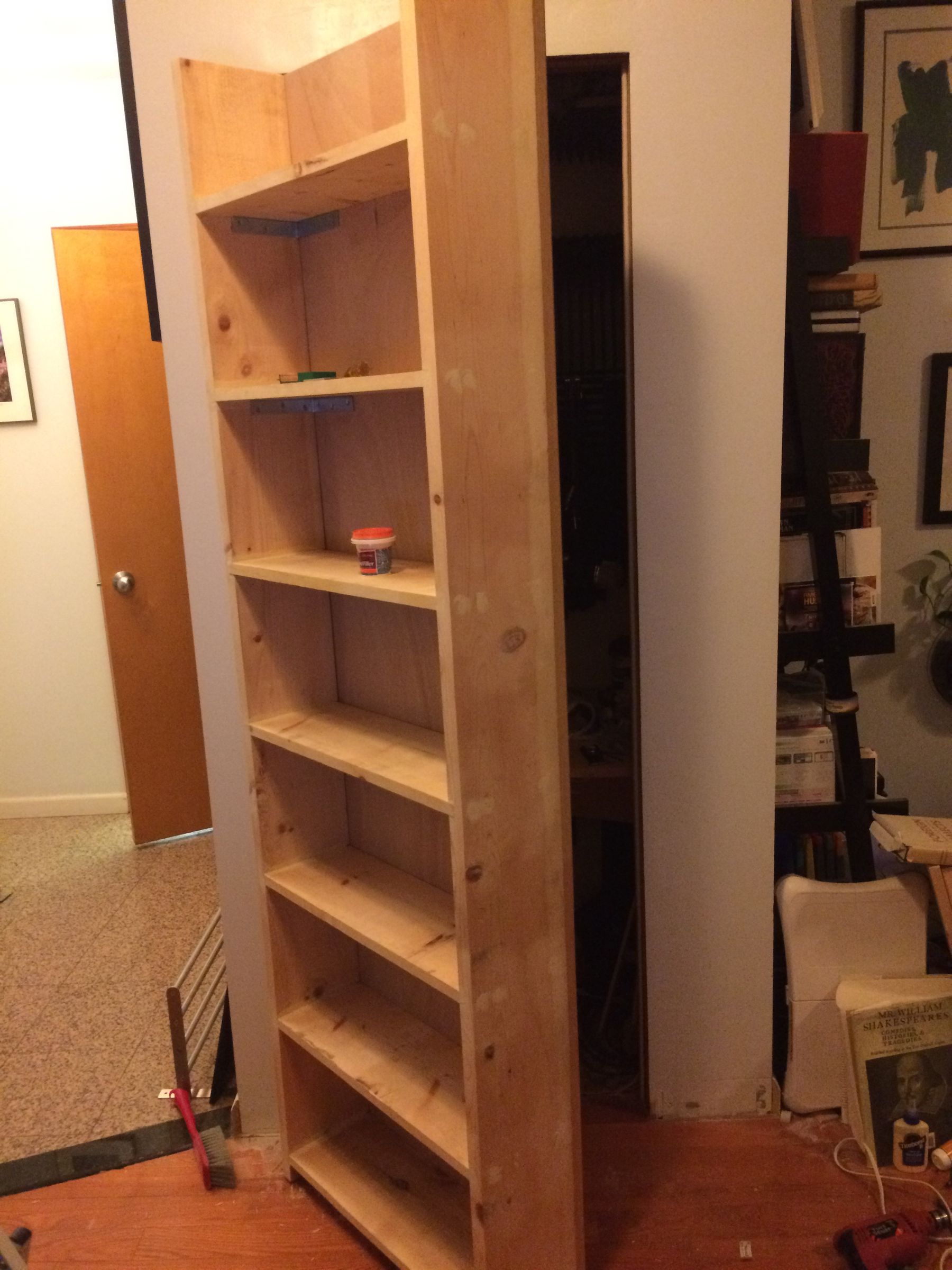 Super SIMPLE Secret Bookshelf Door & Book Unlock Mechanism : 9 Steps ...