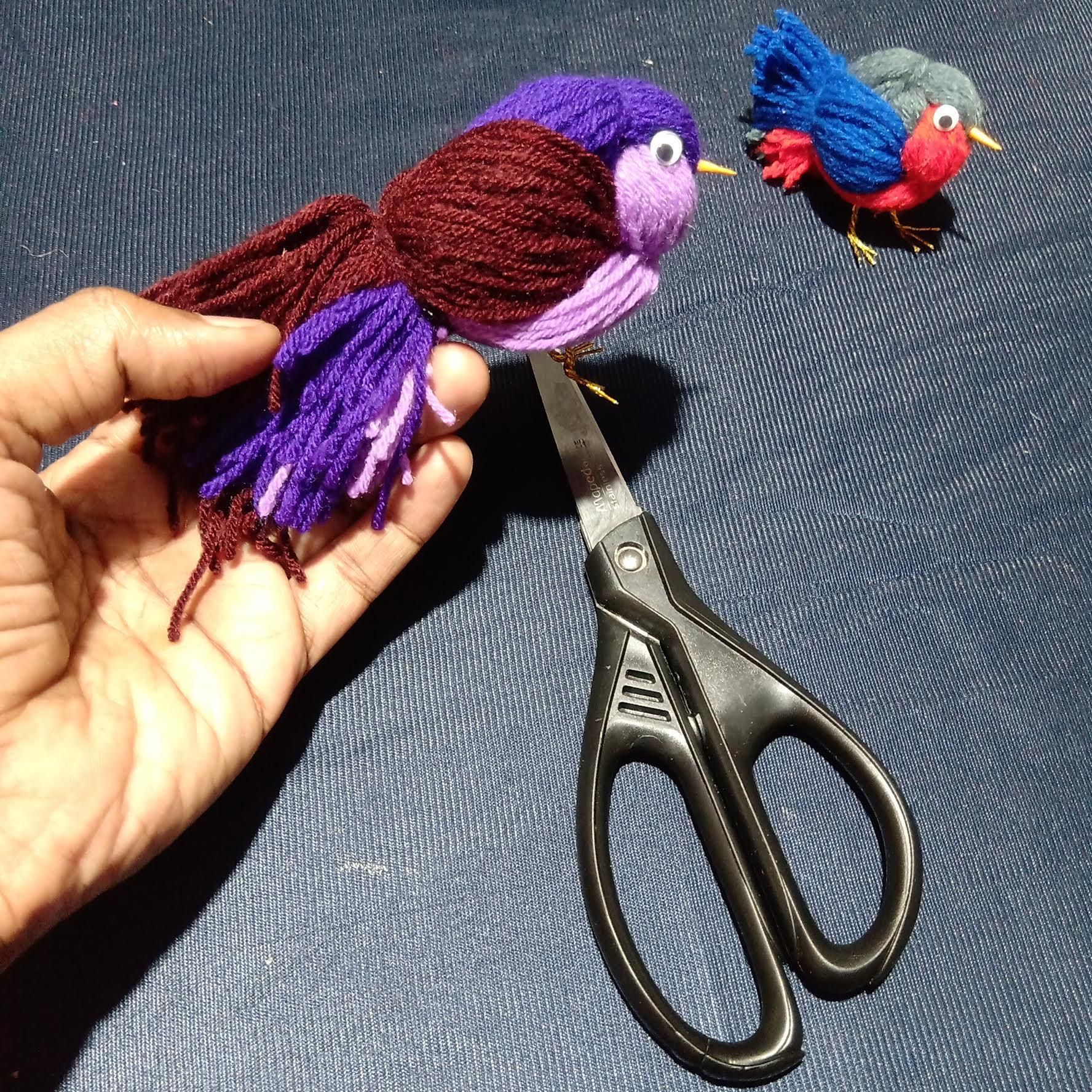 Wood & Yarn (Full & Partial Branch Weaving, Tiny Birds) - Home Decor ...