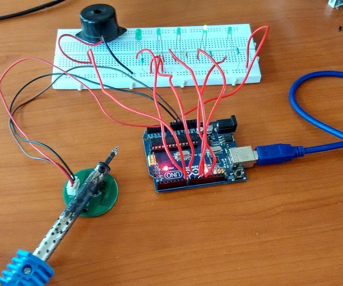 temperature level bar graph using lm35 with arduino DIY Project - Step ...