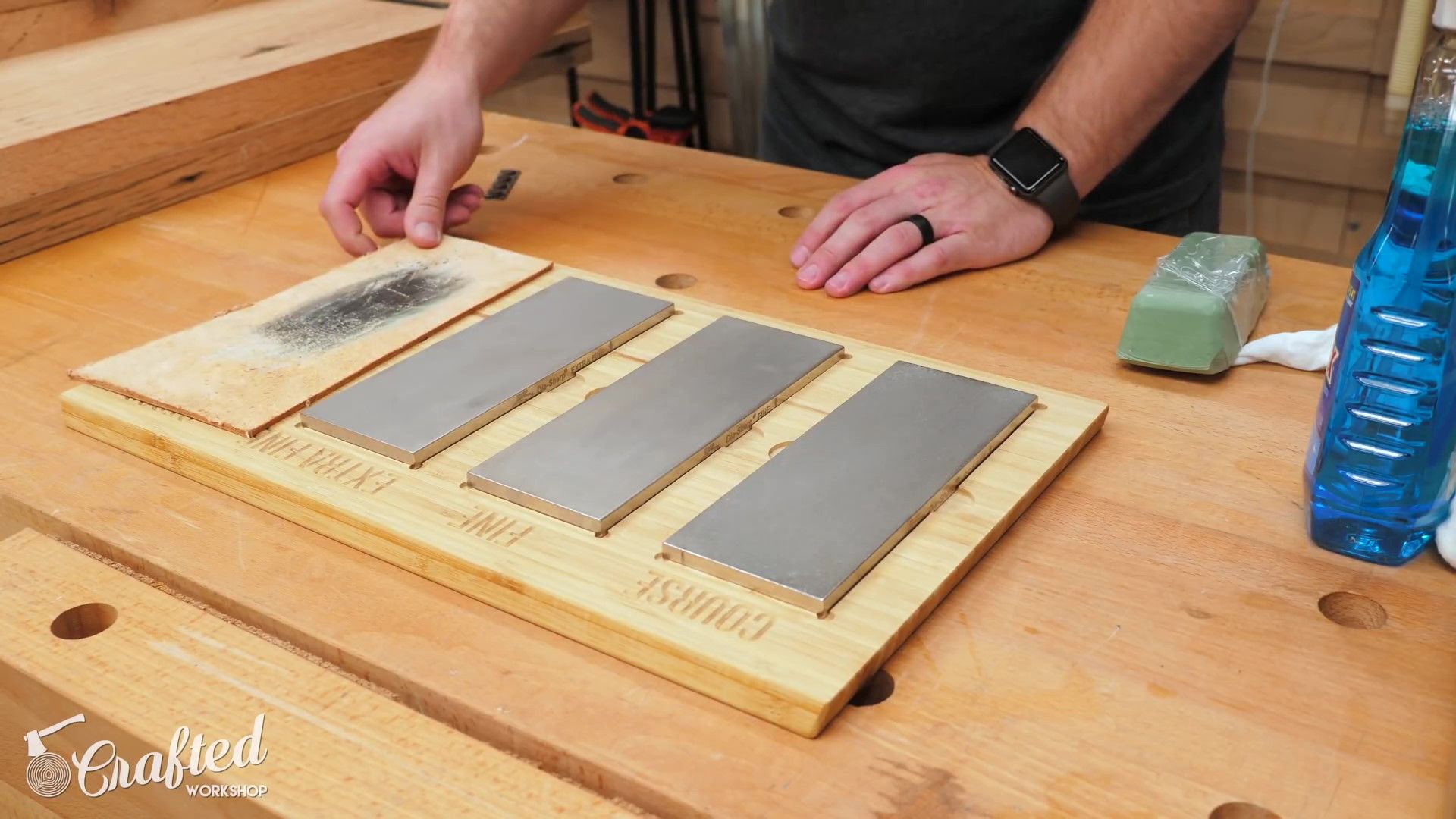 How I Sharpen Chisels and Plane Irons & My Sharpening Station ...