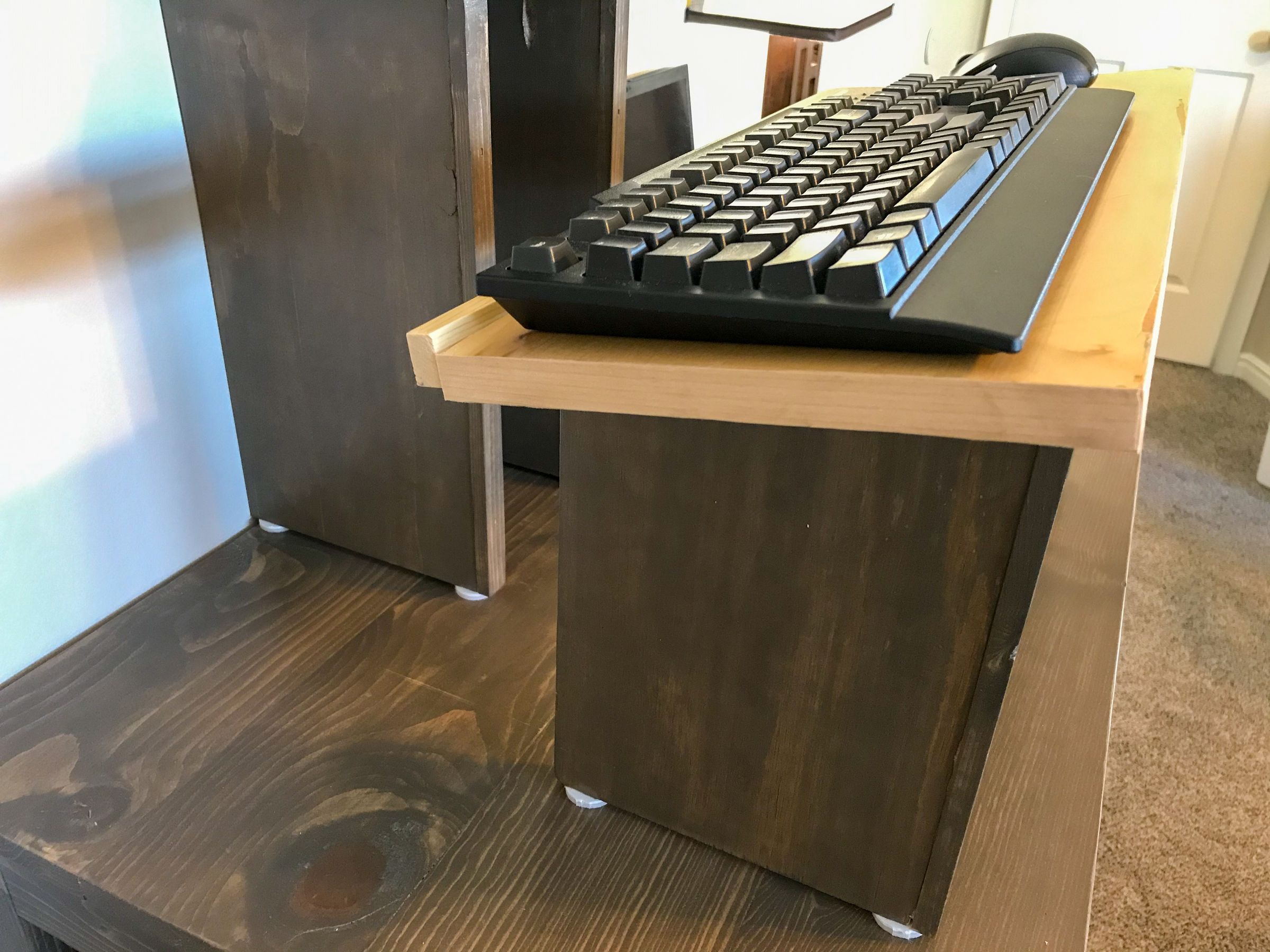 DIY Simple Standing Desk - Keyboard & Monitor Stands : 15 Steps (with ...