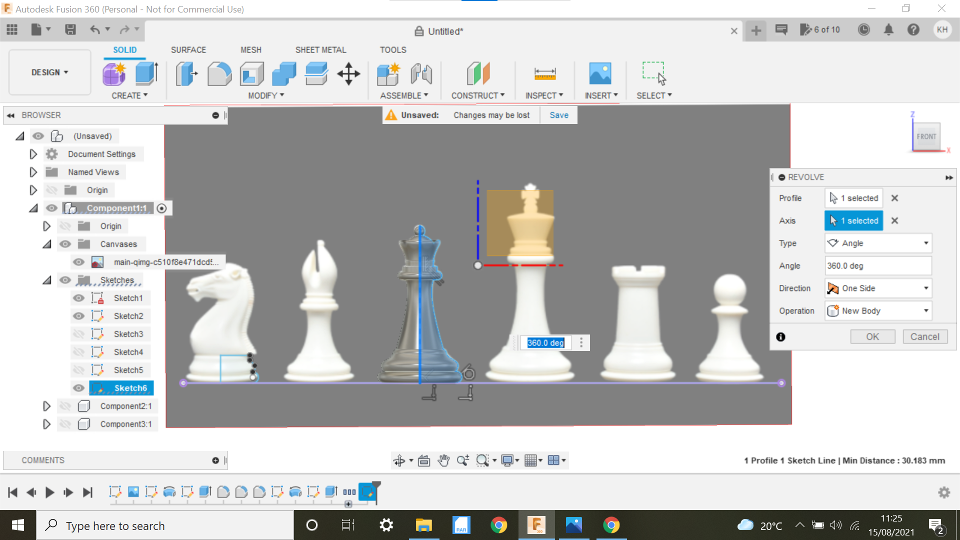 Chess Pieces 3D Printed Designed With Fusion 360 : 4 Steps (with ...