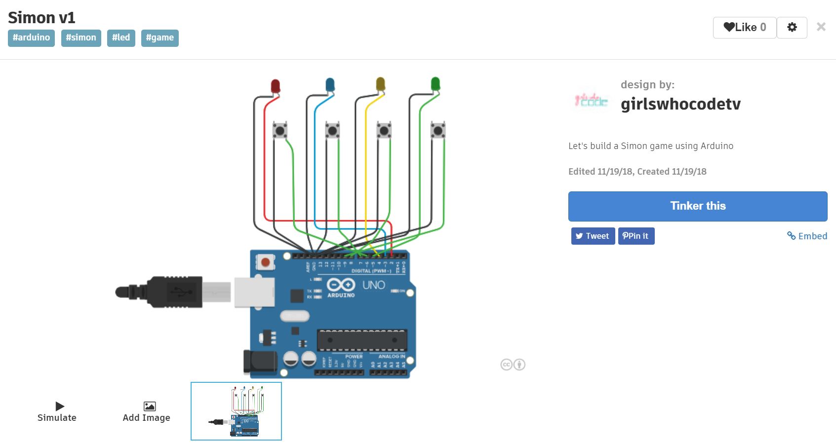 Simon & Whack-a-Mole Game Using Arduino (also in Tinkercad) : 12 Steps ...