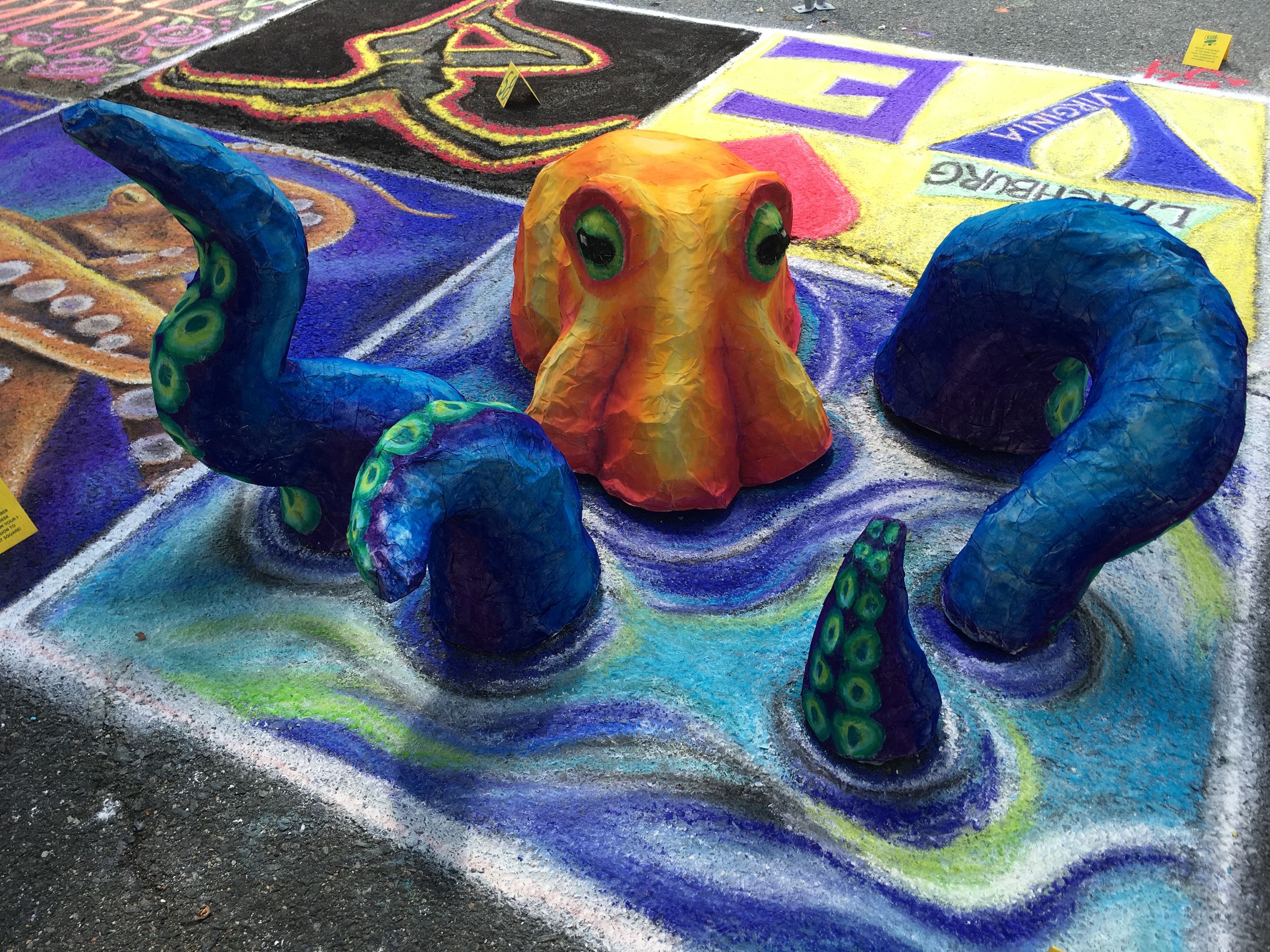3D Octopus Sculpture Chalk Art : 3 Steps (with Pictures) - Instructables
