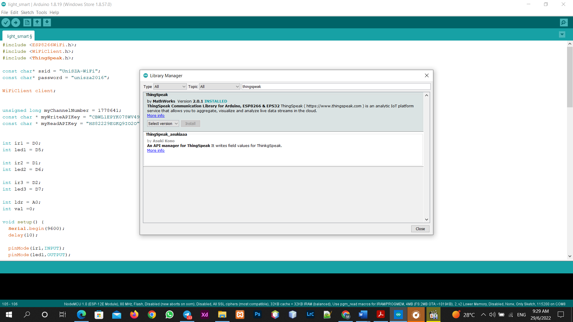 Smart Street Light Using NodeMCU and IOT ThingSpeak : 6 Steps ...