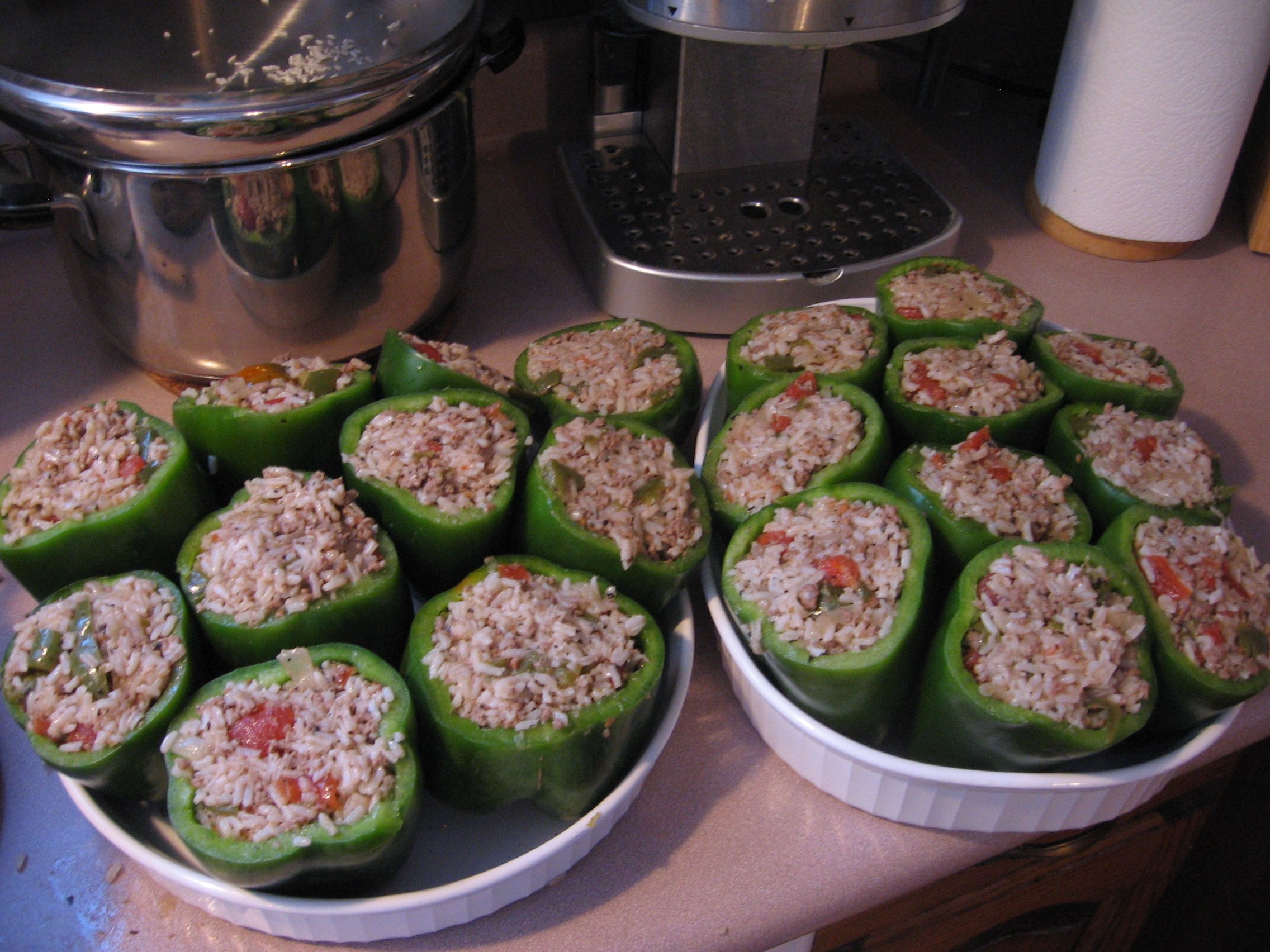 A Half Bushel of Green Peppers - Stuffed!! : 6 Steps (with Pictures ...