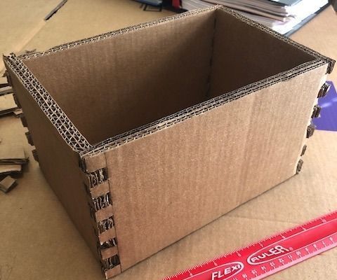 Box Jointed Cardboard Box : 7 Steps (with Pictures) - Instructables