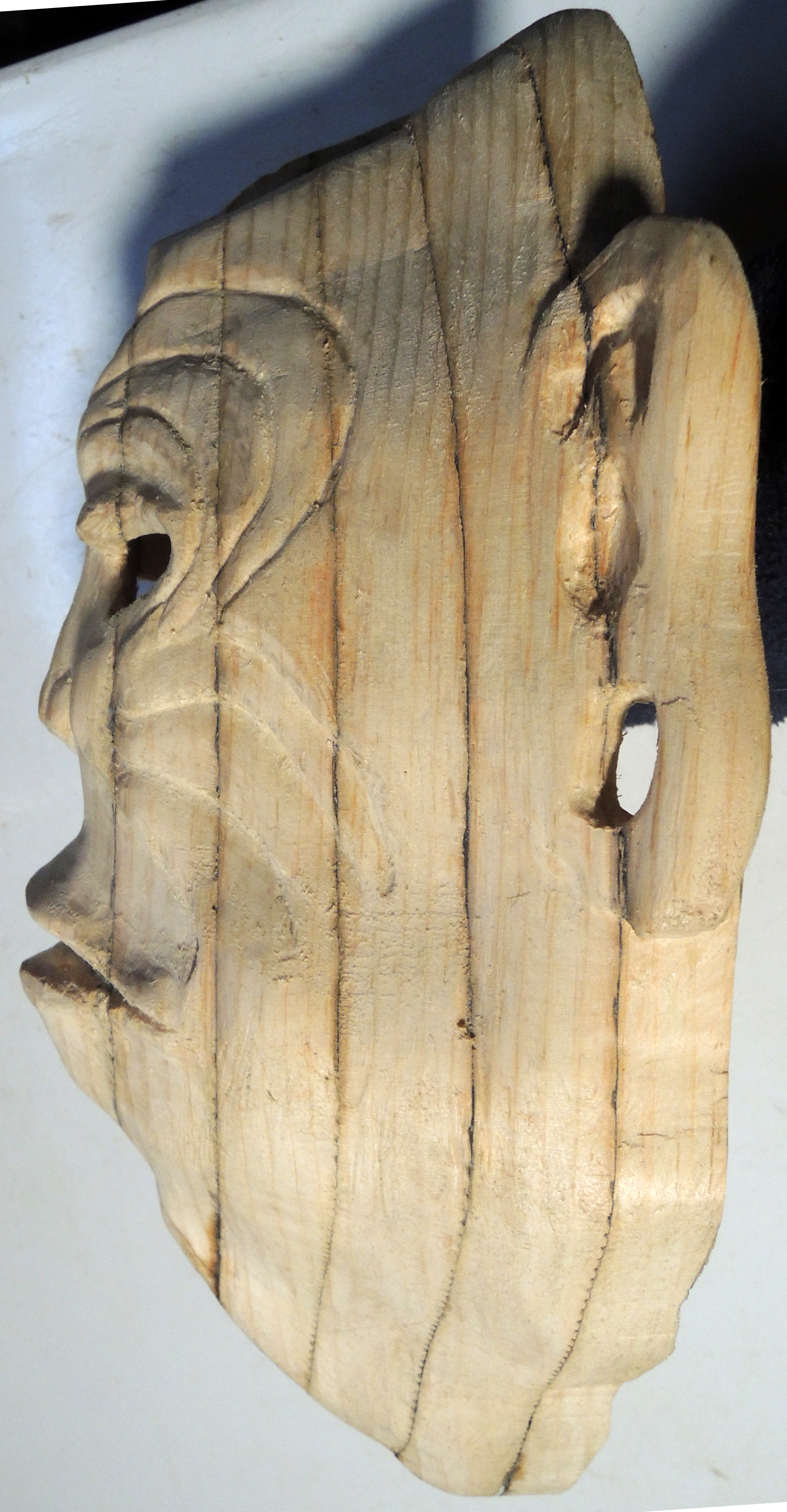 Make a Full Size Wooden Mask From a Flat Board Using a Bandsaw : 4 ...