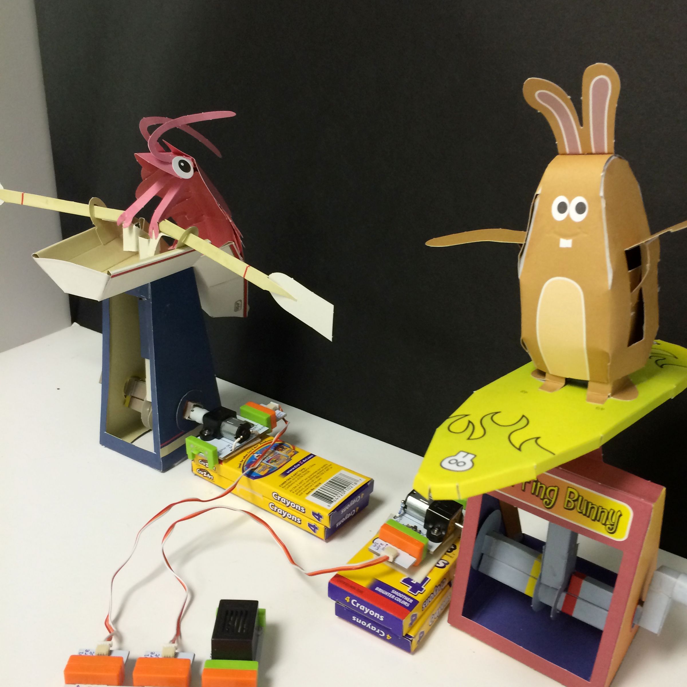 Papercraft Automata Race Game LittleBits Circuit : 7 Steps (with ...