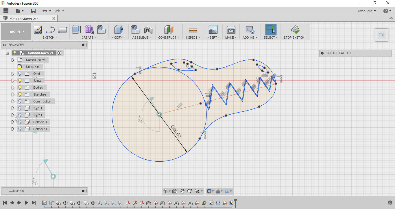Designing Scissor Jaws in Fusion : 11 Steps (with Pictures) - Instructables