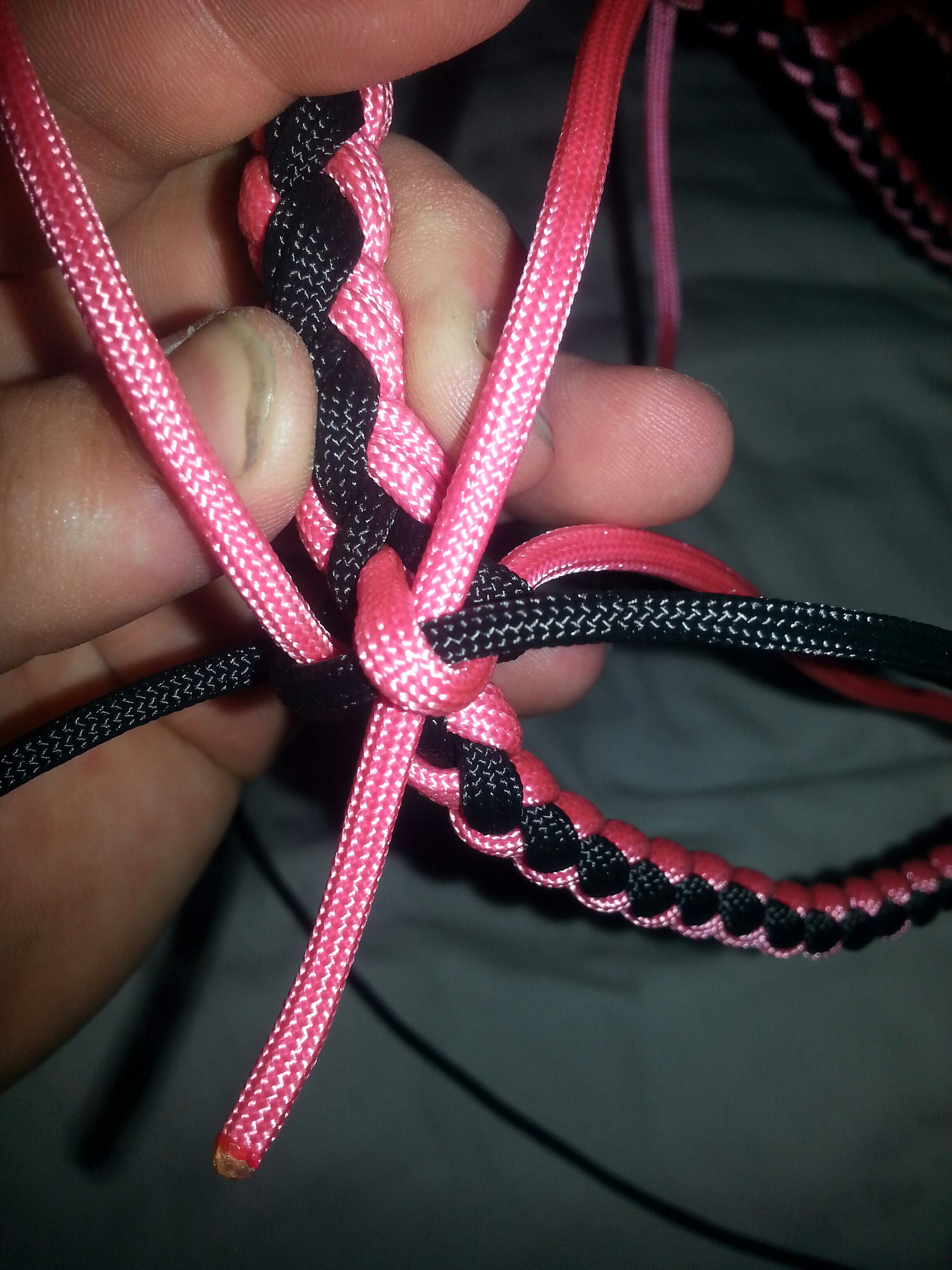 Make a 4 Strand Round Braid Paracord Leash With Hand Loop and ...
