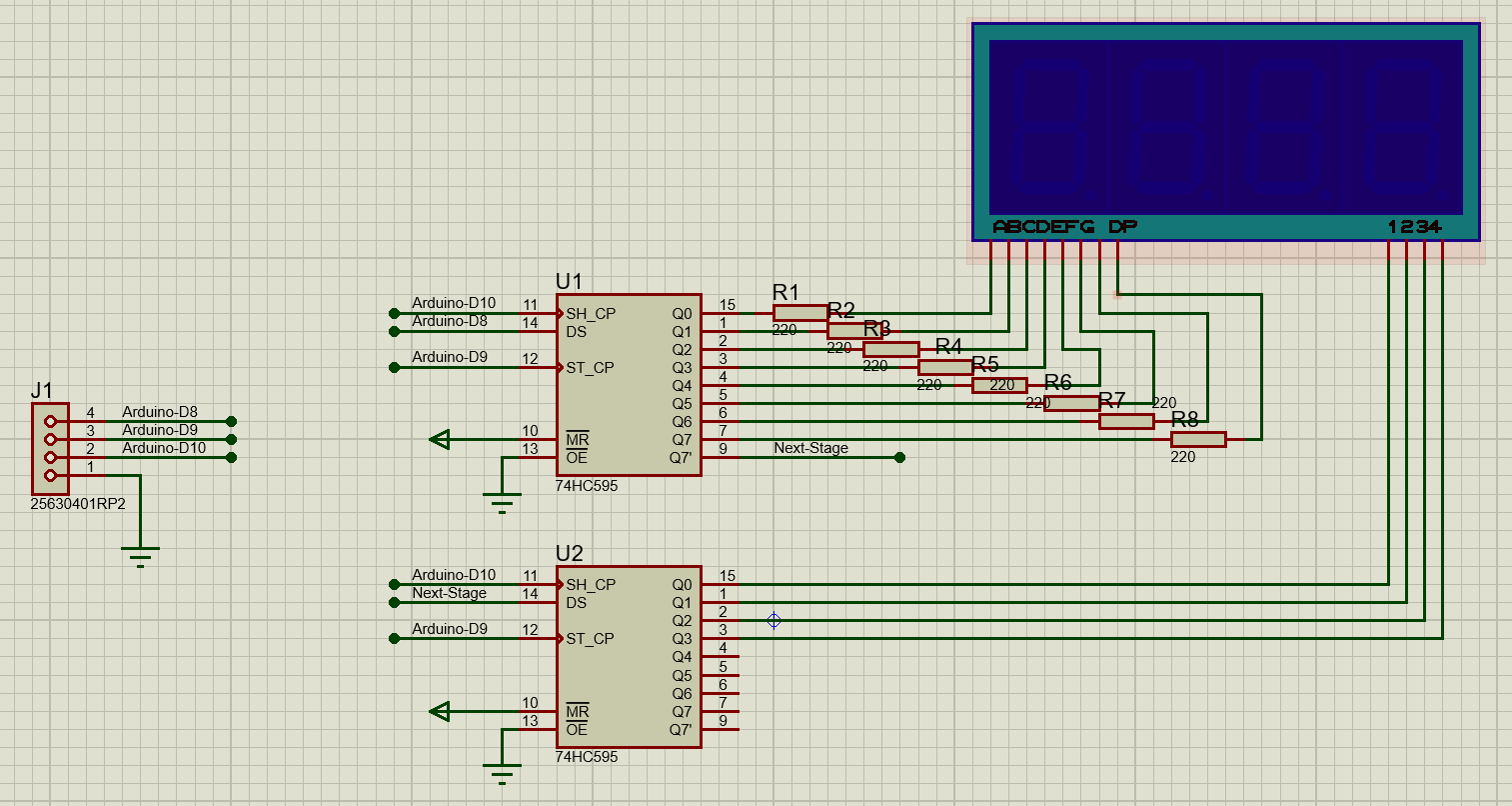 How to Drive 4-Digits Seven Segment With Arduino Using Just 3 Pins : 6 ...
