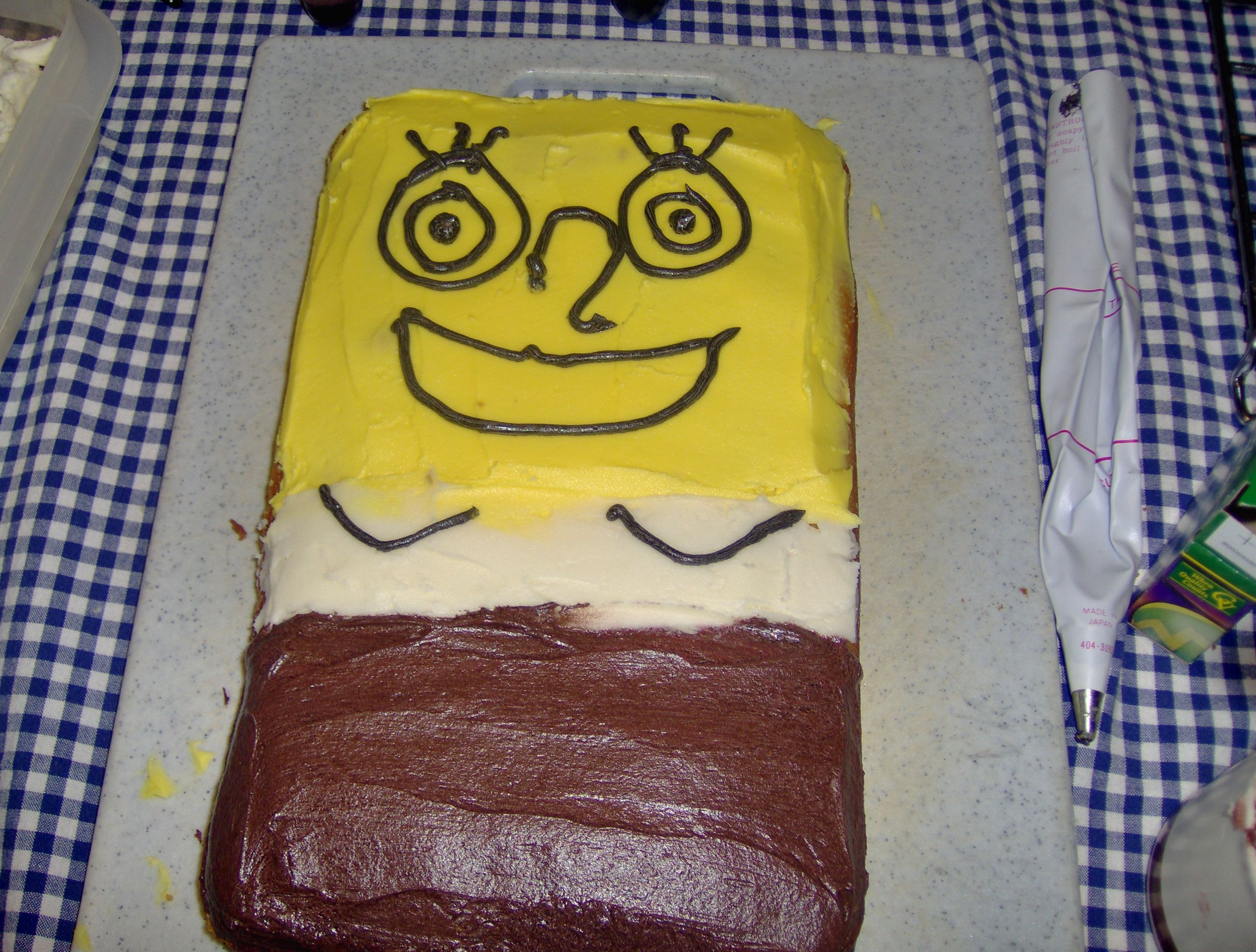Spongebob Cake : 11 Steps (with Pictures) - Instructables